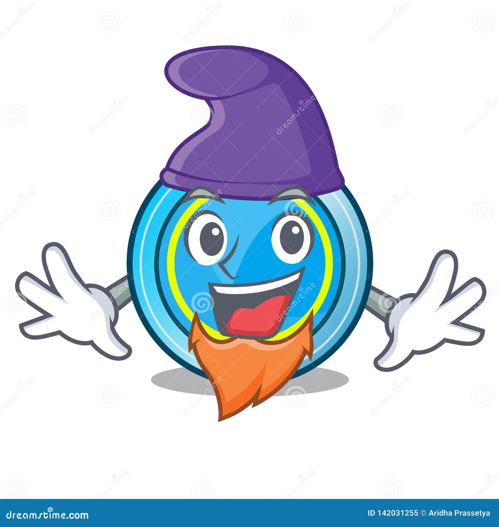 Elf Frisbee in the Shape a Mascot Stock Vector - Illustration of ...