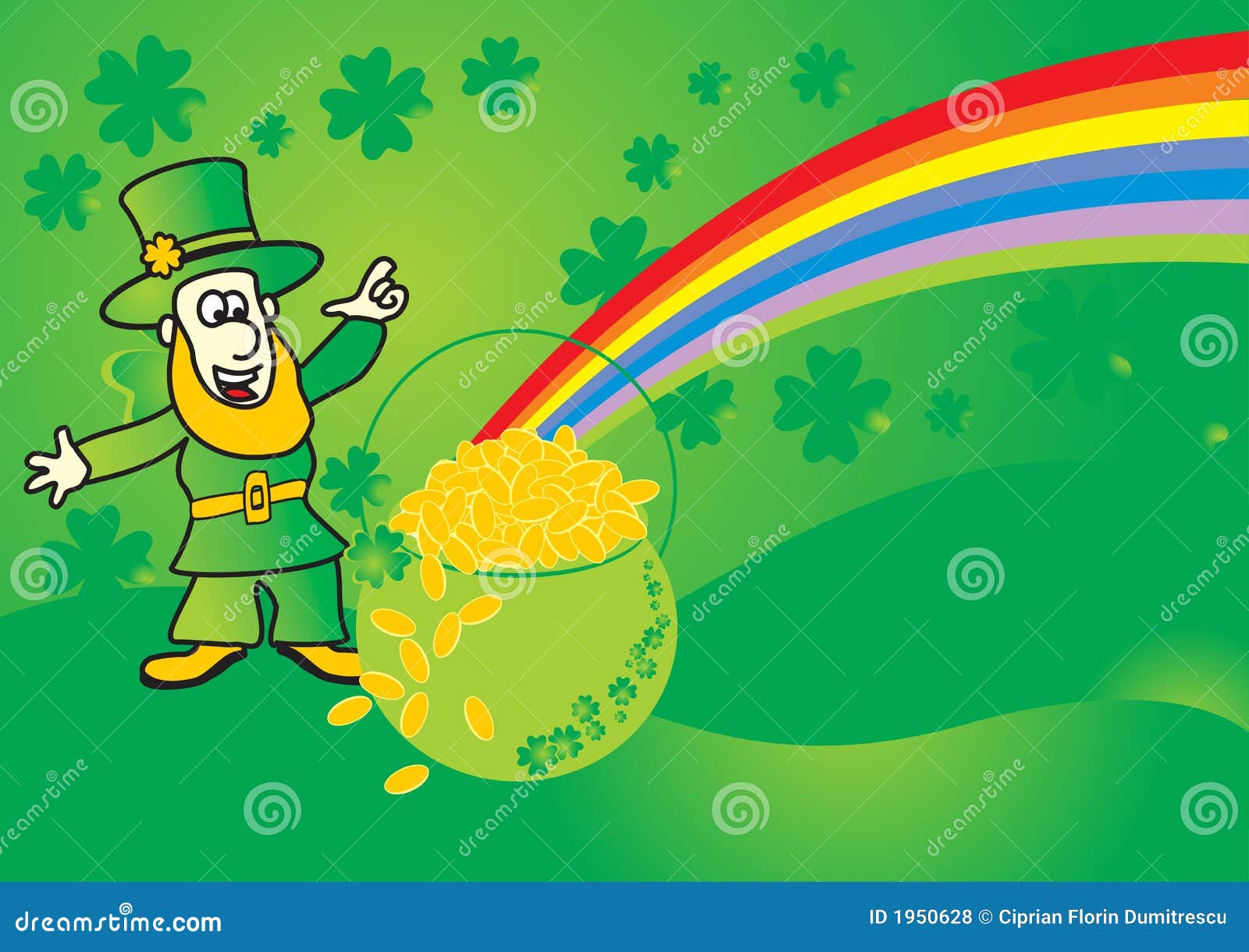 Elf with gold stock vector. Illustration of happiness - 1950628