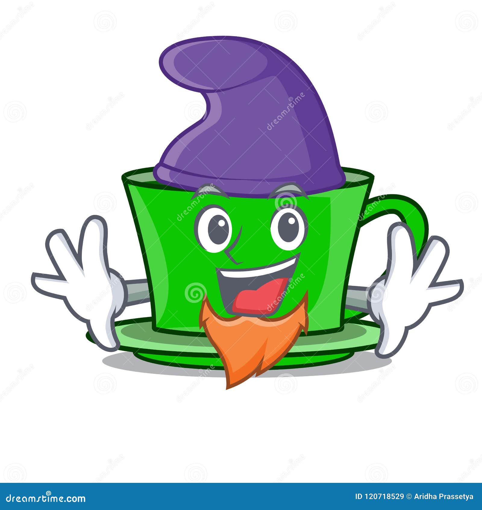 Elf Green Tea Character Cartoon Stock Vector - Illustration of fresh ...