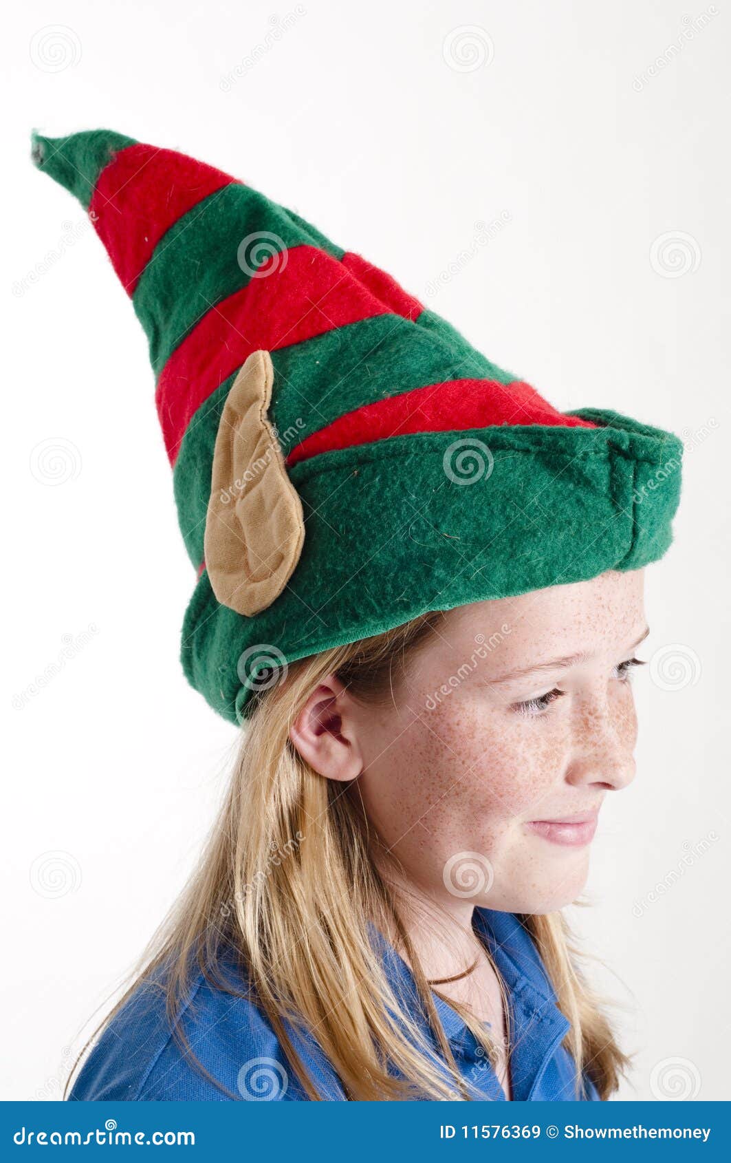 Elf hat on girl stock image. Image of ears, female, girl - 11576369