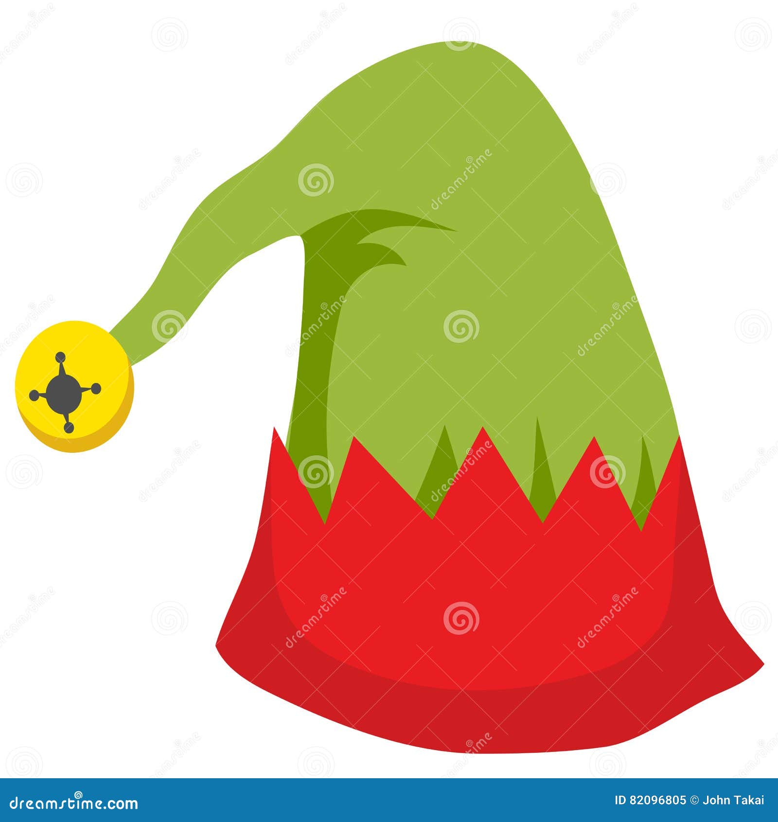 Elf Hat stock vector. Illustration of xmas, graphic, clip - 82096805