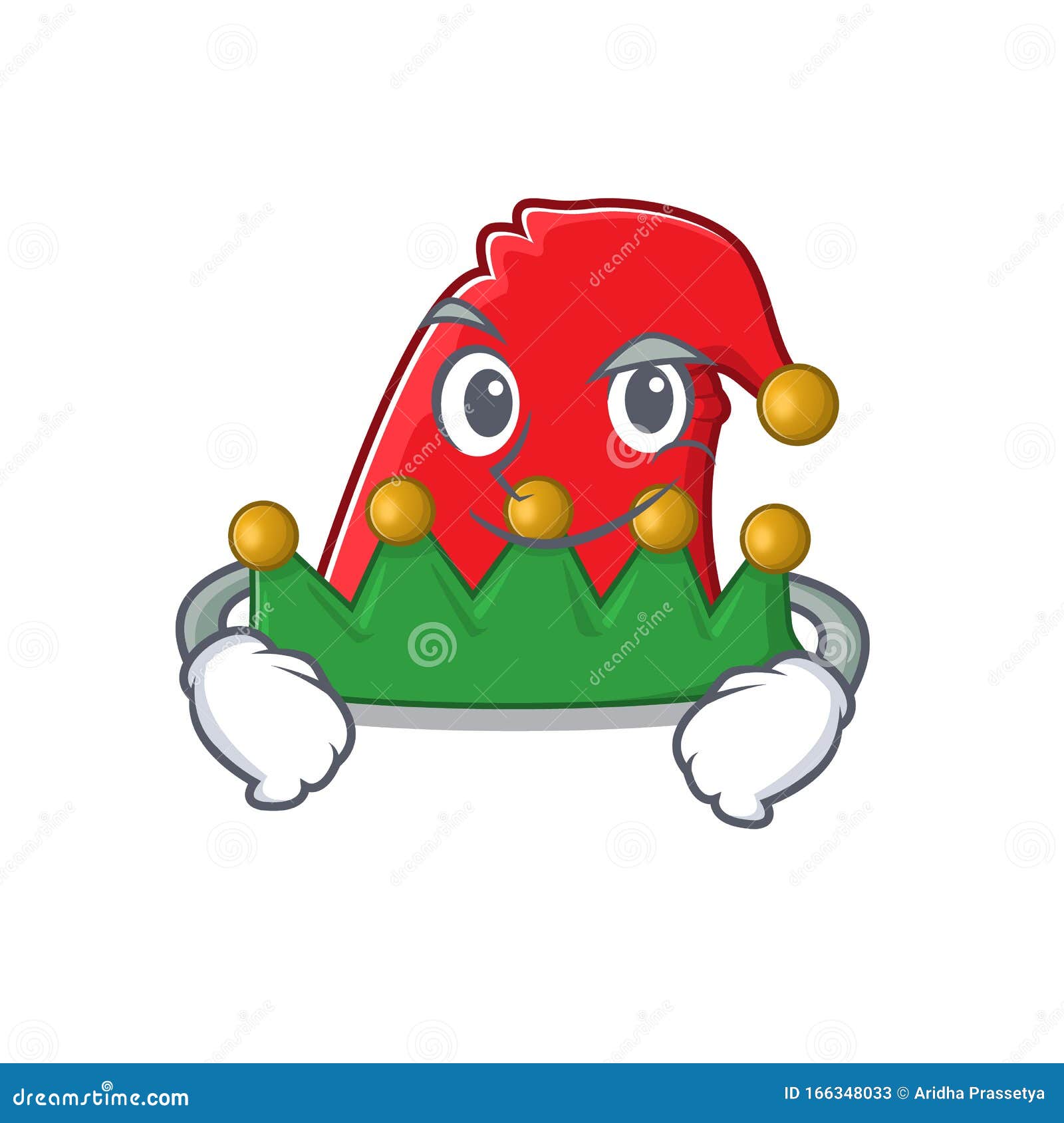 Elf Hat Mascot Cartoon Style with Smirking Face Stock Vector ...
