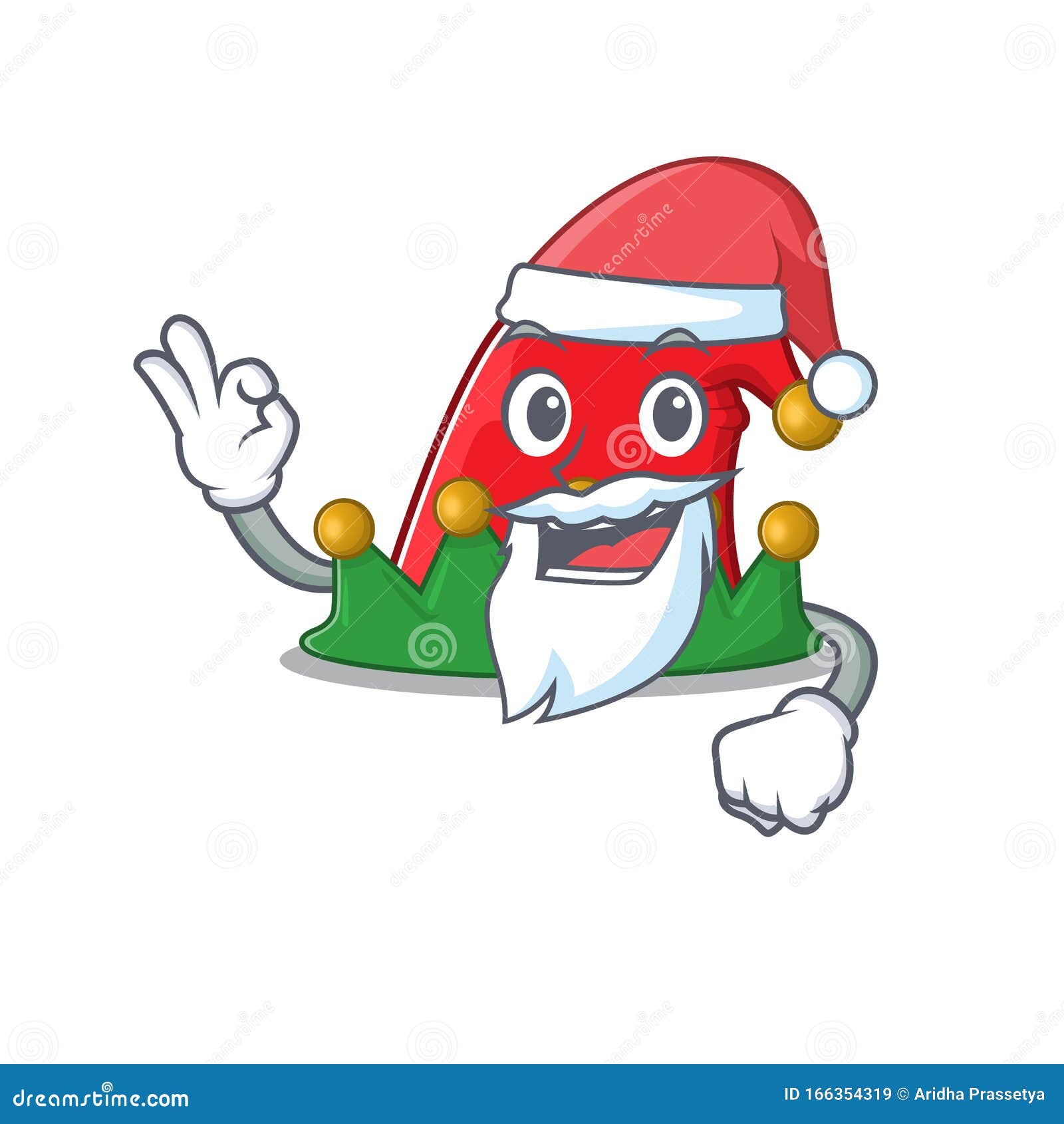 Elf Hat in Santa Cartoon Character Design Stock Vector - Illustration ...