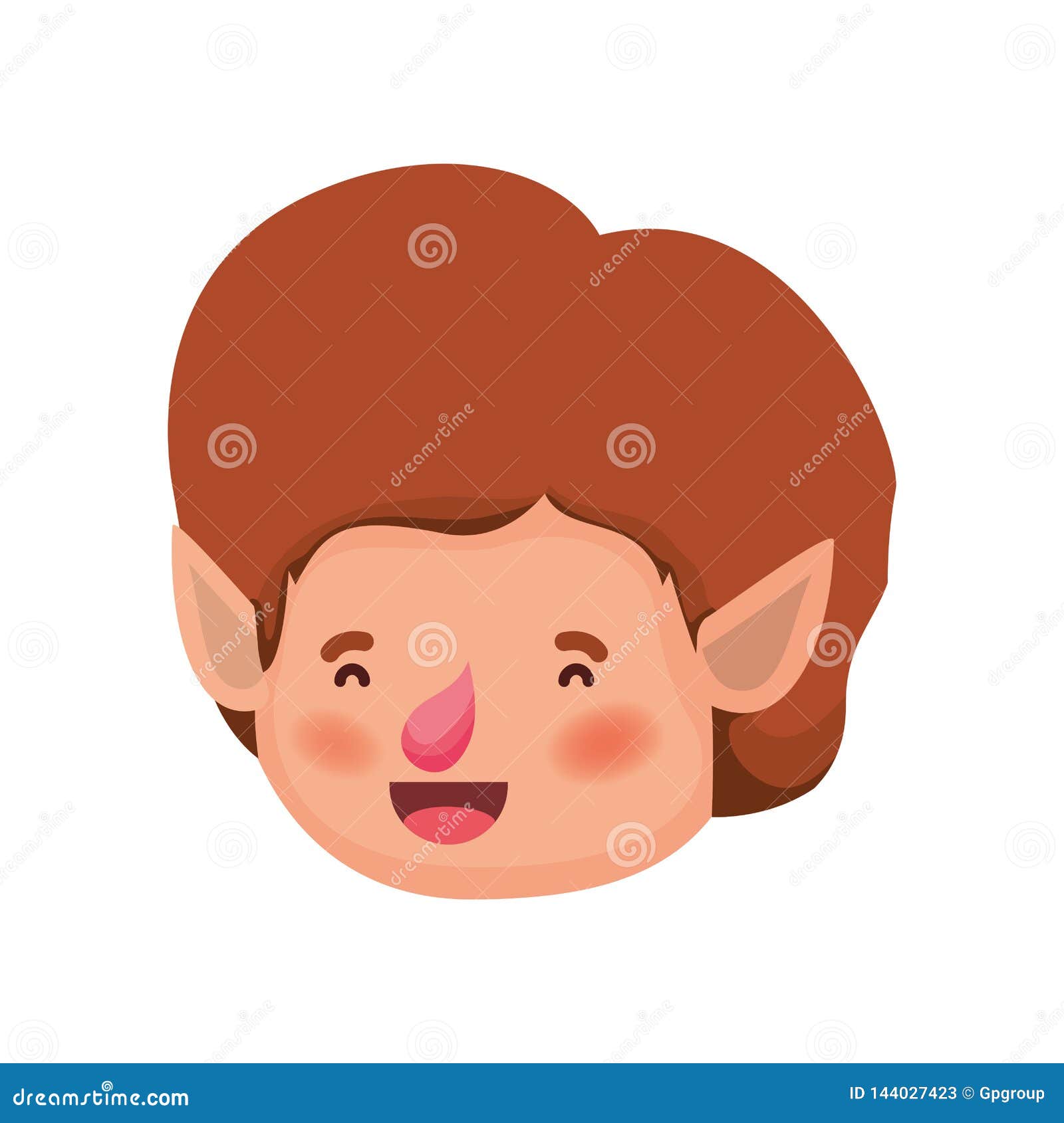 Elf head avatar character stock vector. Illustration of december ...
