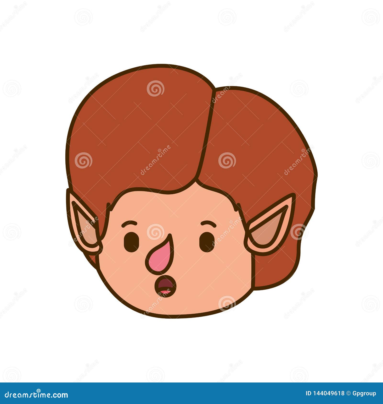 Elf head avatar character stock vector. Illustration of green - 144049618
