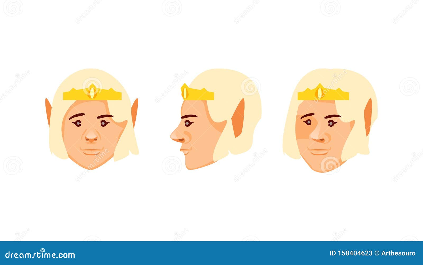 Elf head vector stock vector. Illustration of mythology - 158404623