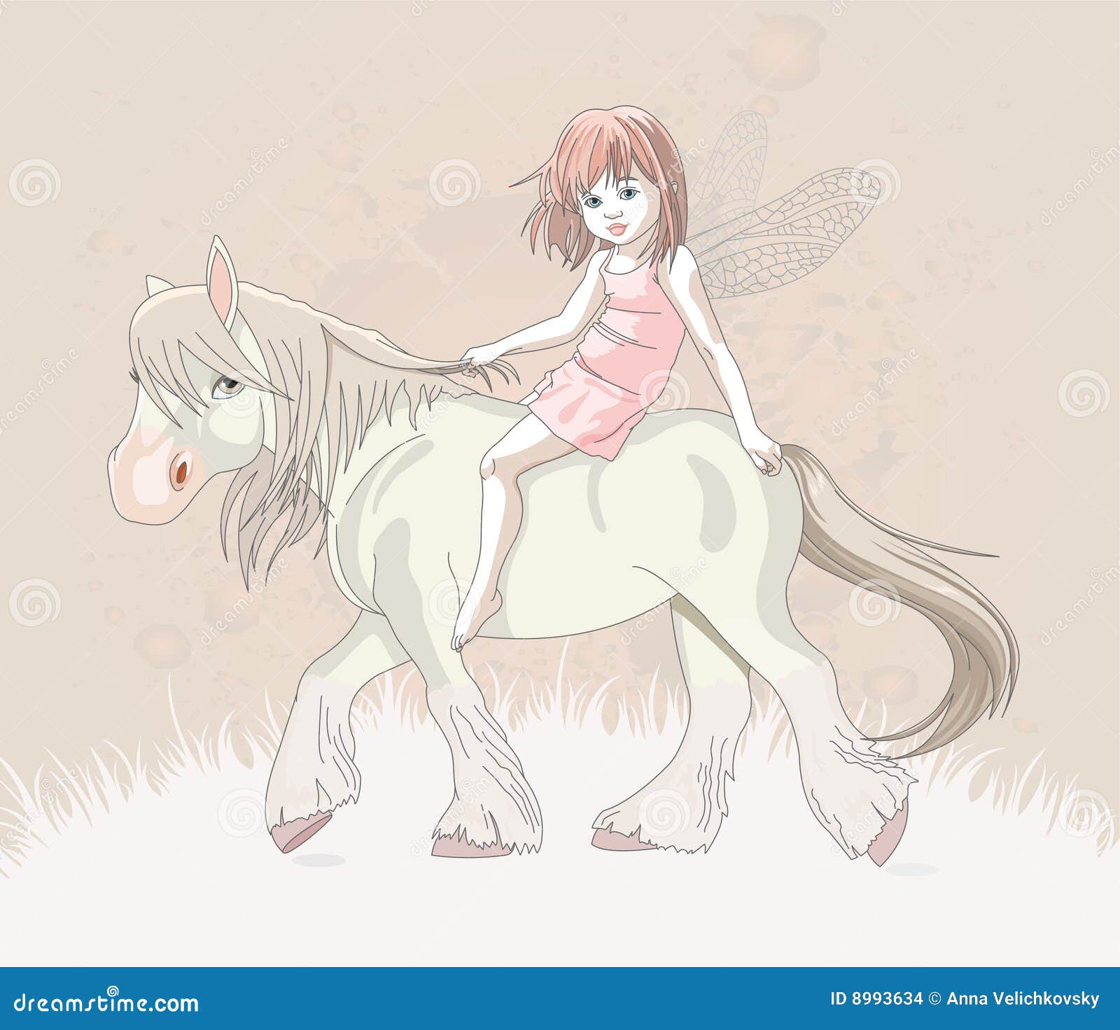 Elf on horse stock vector. Illustration of nature, horses - 8993634