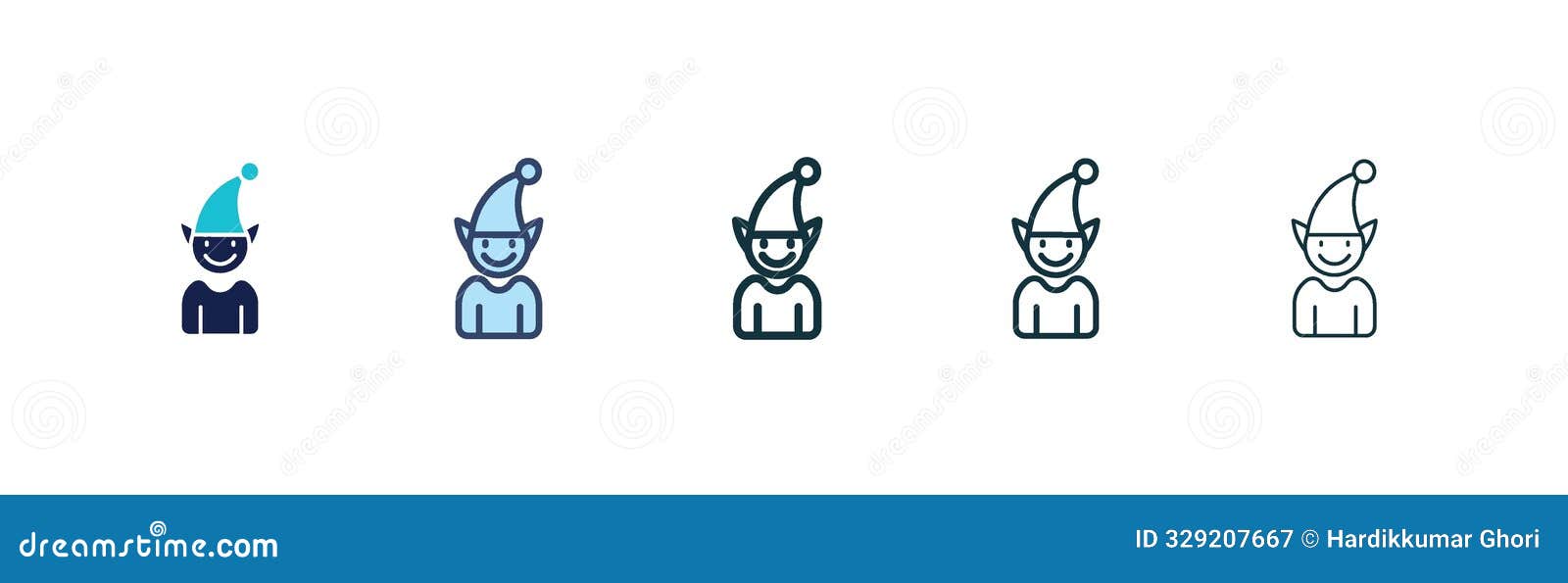 Elf Icon Vector Set on White Background Stock Illustration ...