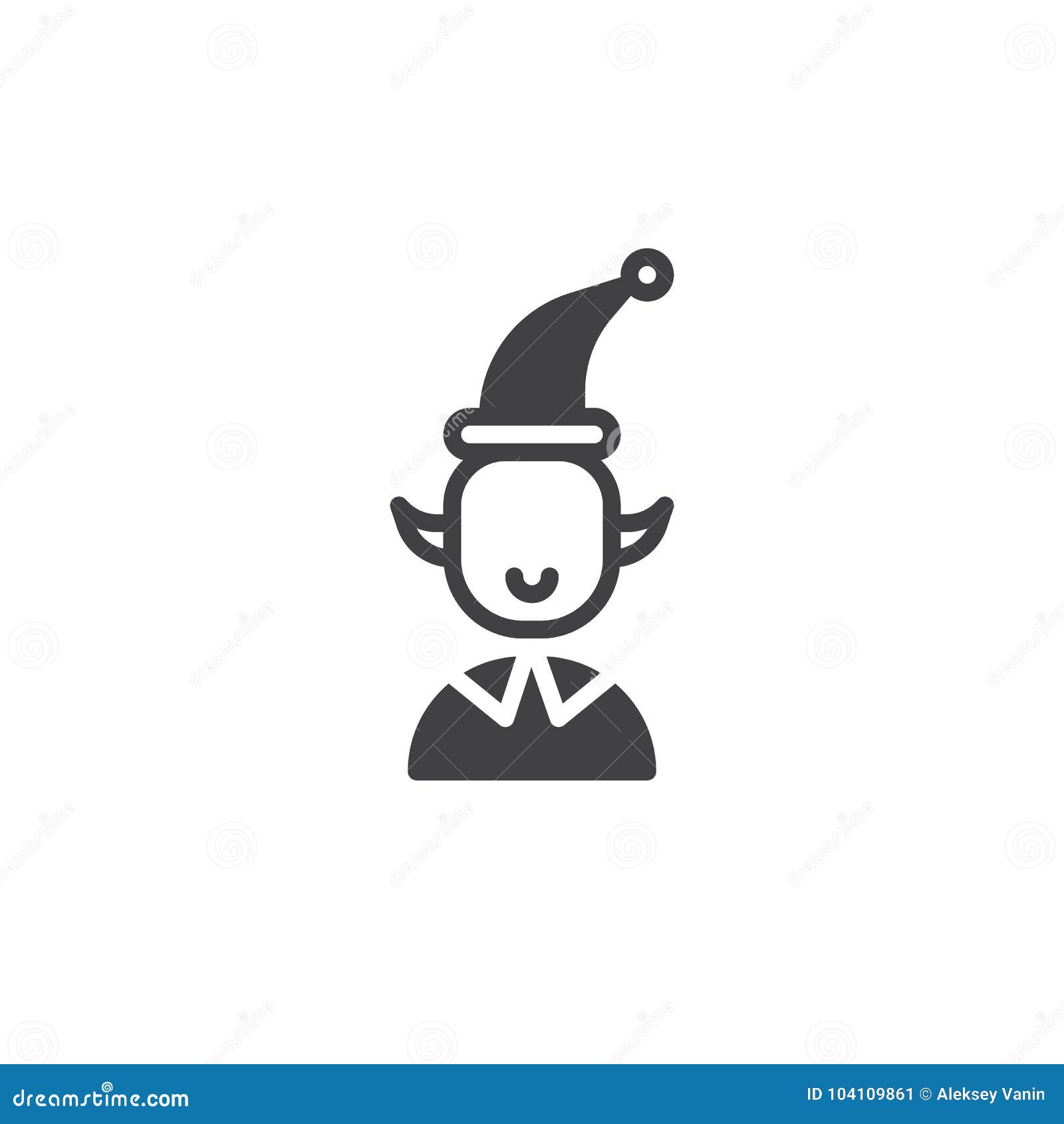 Elf icon vector stock vector. Illustration of sign, simple - 104109861