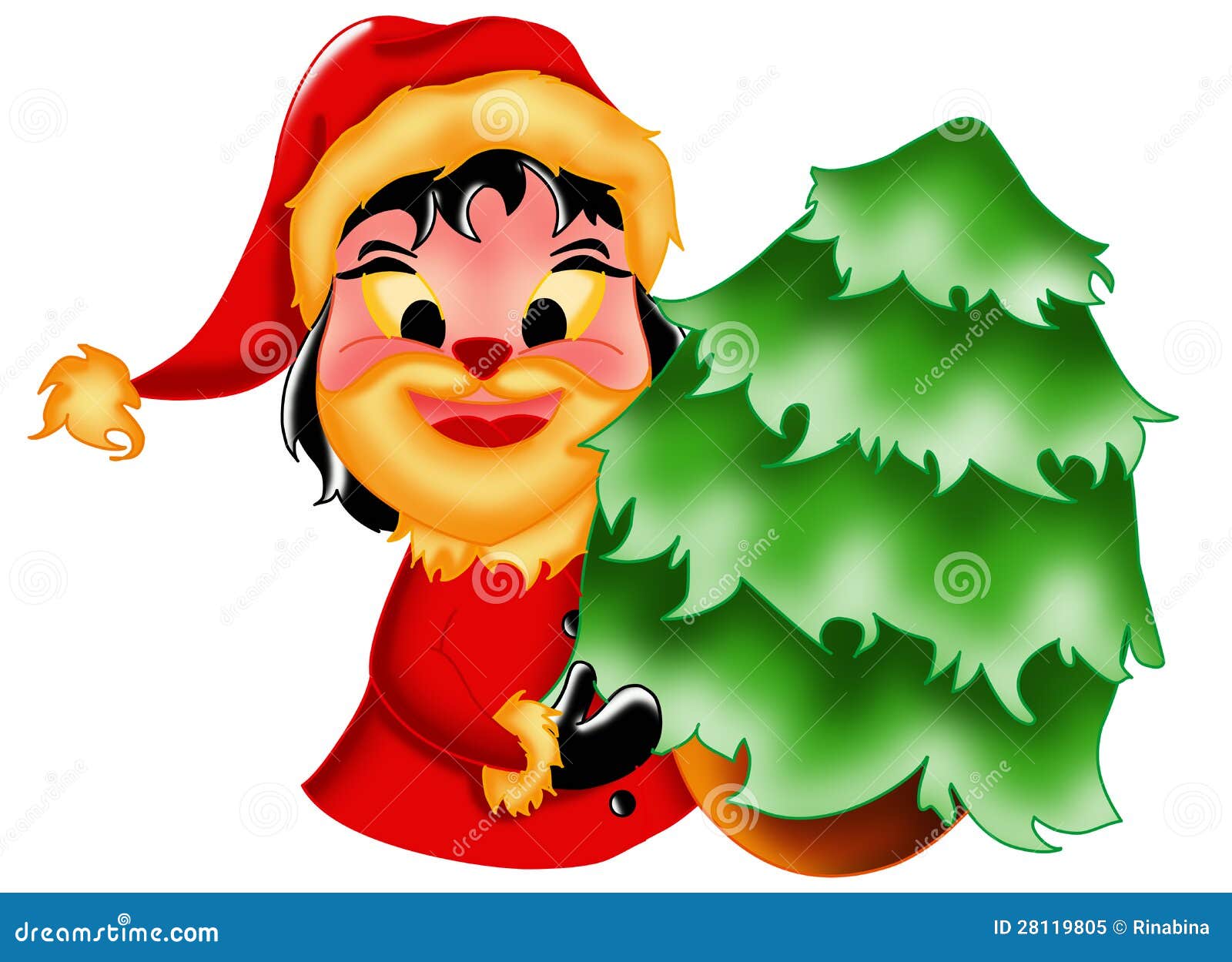 Elf impish stock illustration. Illustration of beard - 28119805