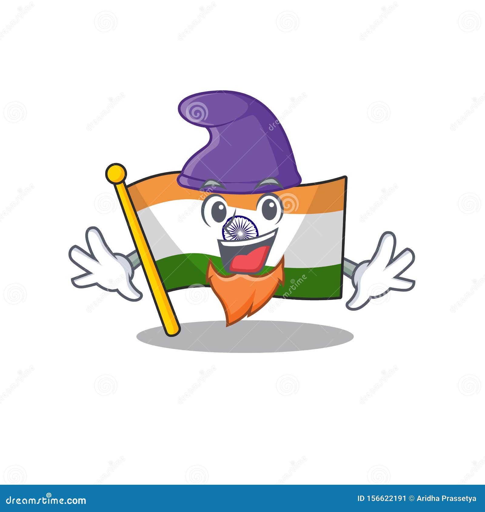 Elf Indian Flag Kept in Cartoon Drawer Stock Vector - Illustration of ...