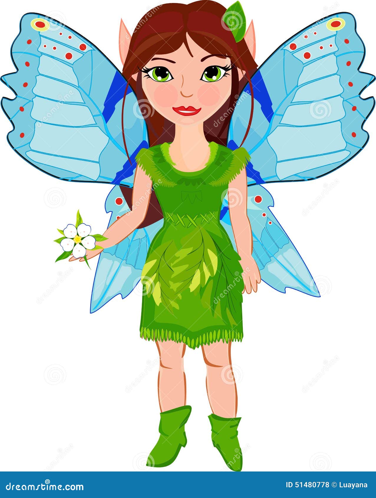 Elf stock vector. Illustration of character, blue, faerie - 51480778