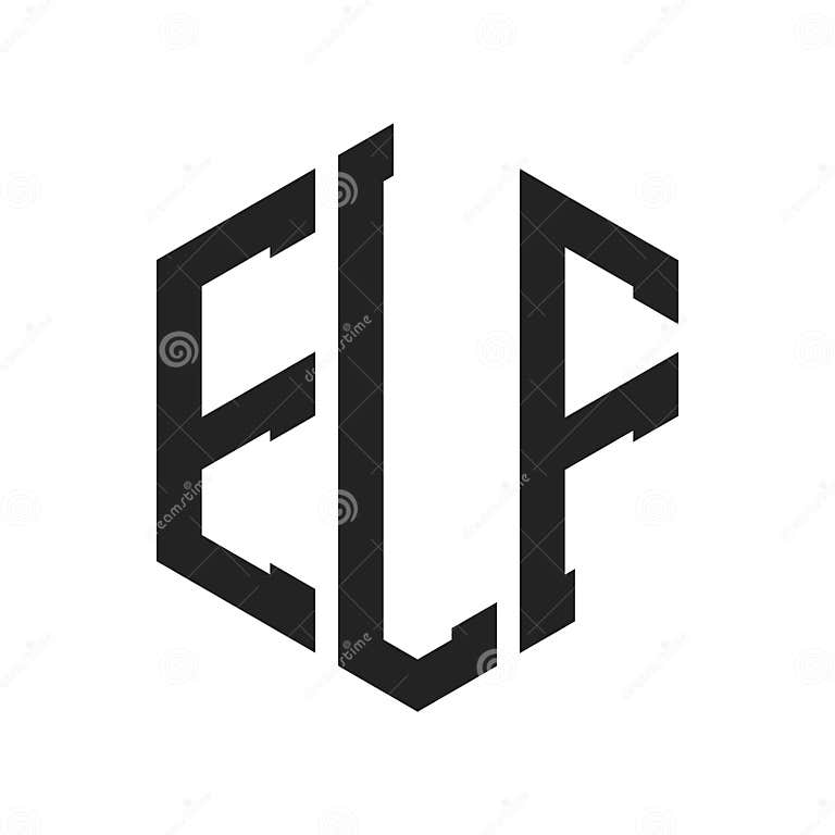 ELF Logo Design. Initial Letter ELF Monogram Logo Using Hexagon Shape ...