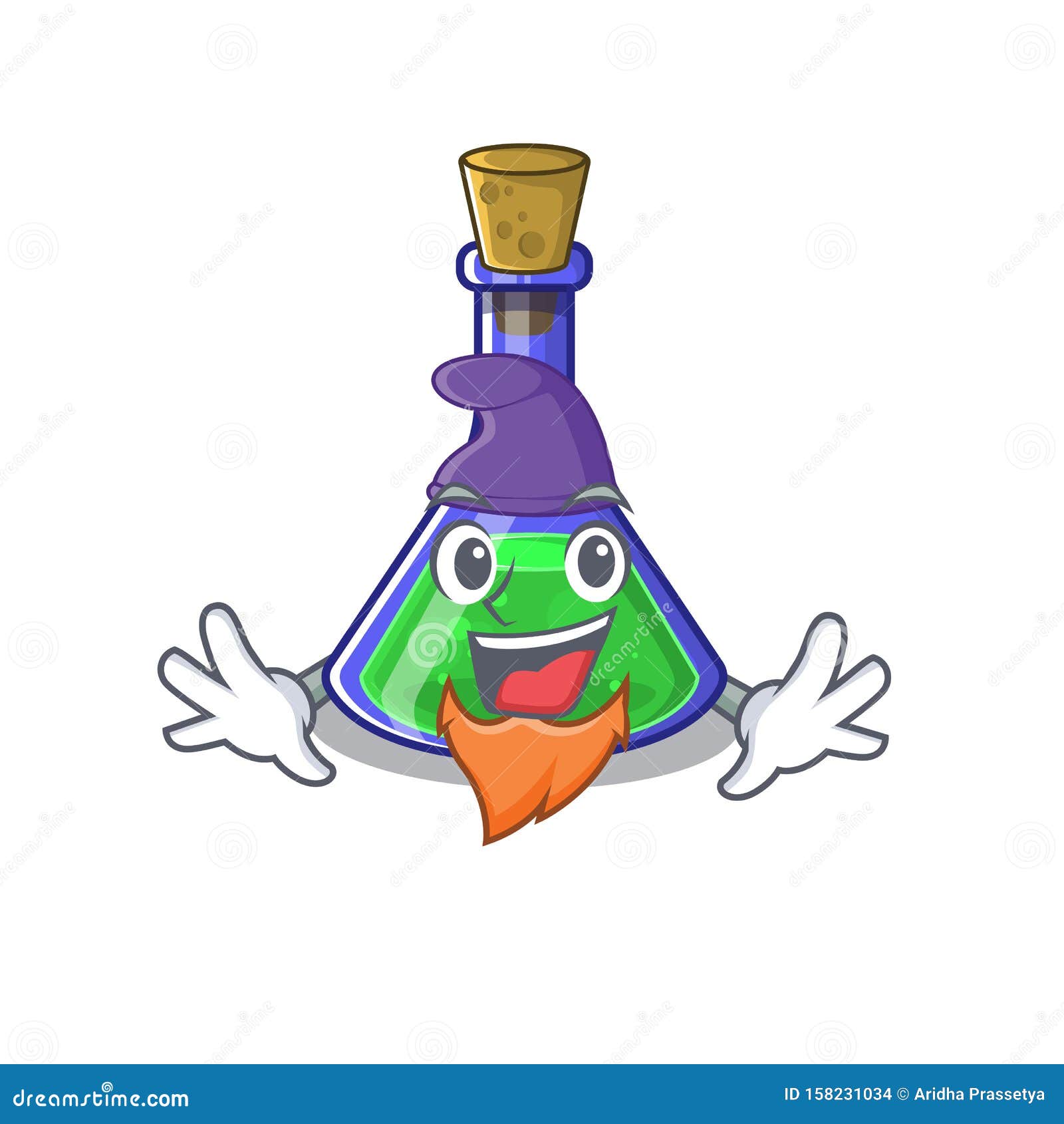 Elf Magic Potion in a Mascot Bottle Stock Vector - Illustration of ...