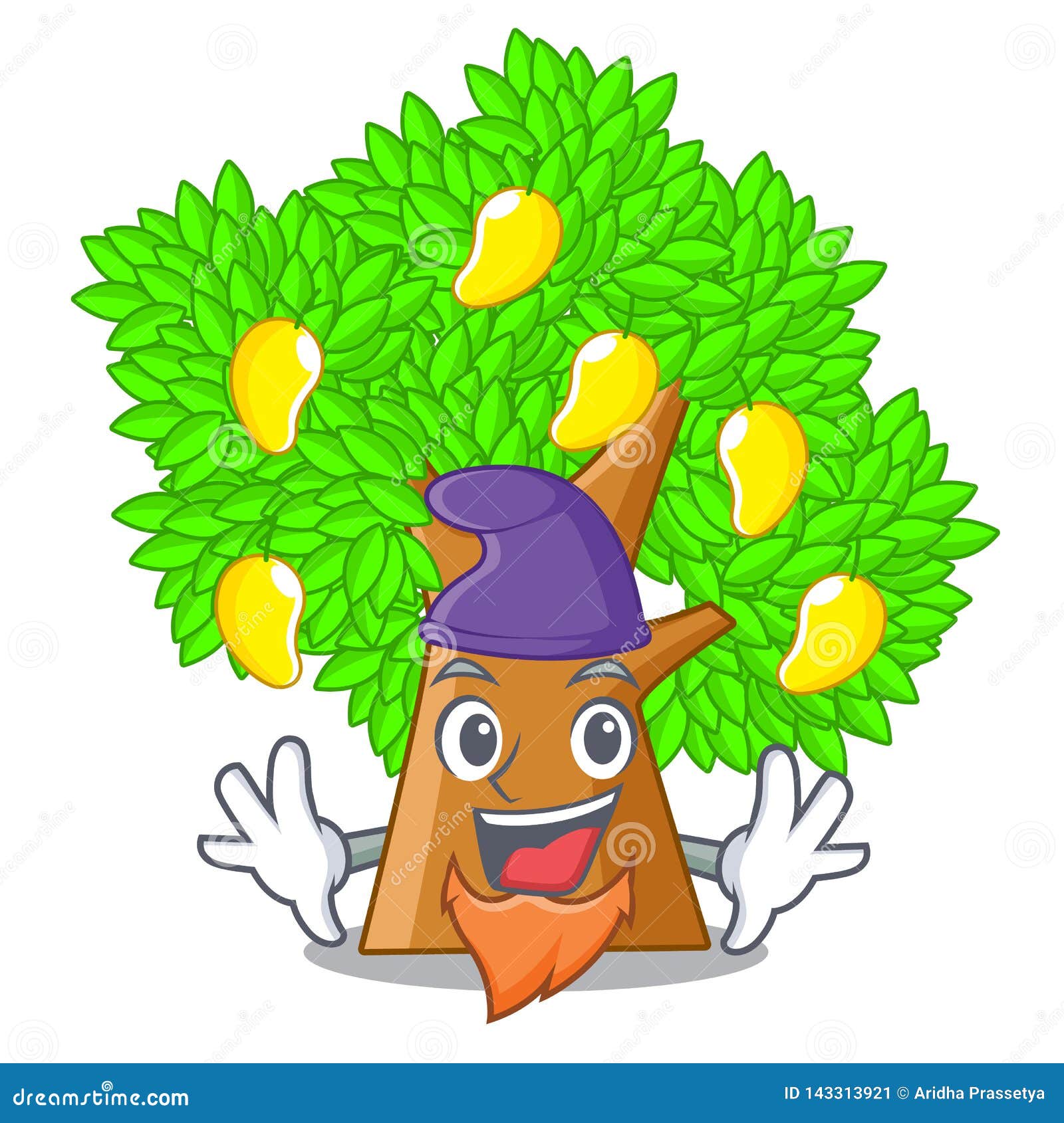 Elf Mango Tree Isolated with the Mascot Stock Vector - Illustration of ...