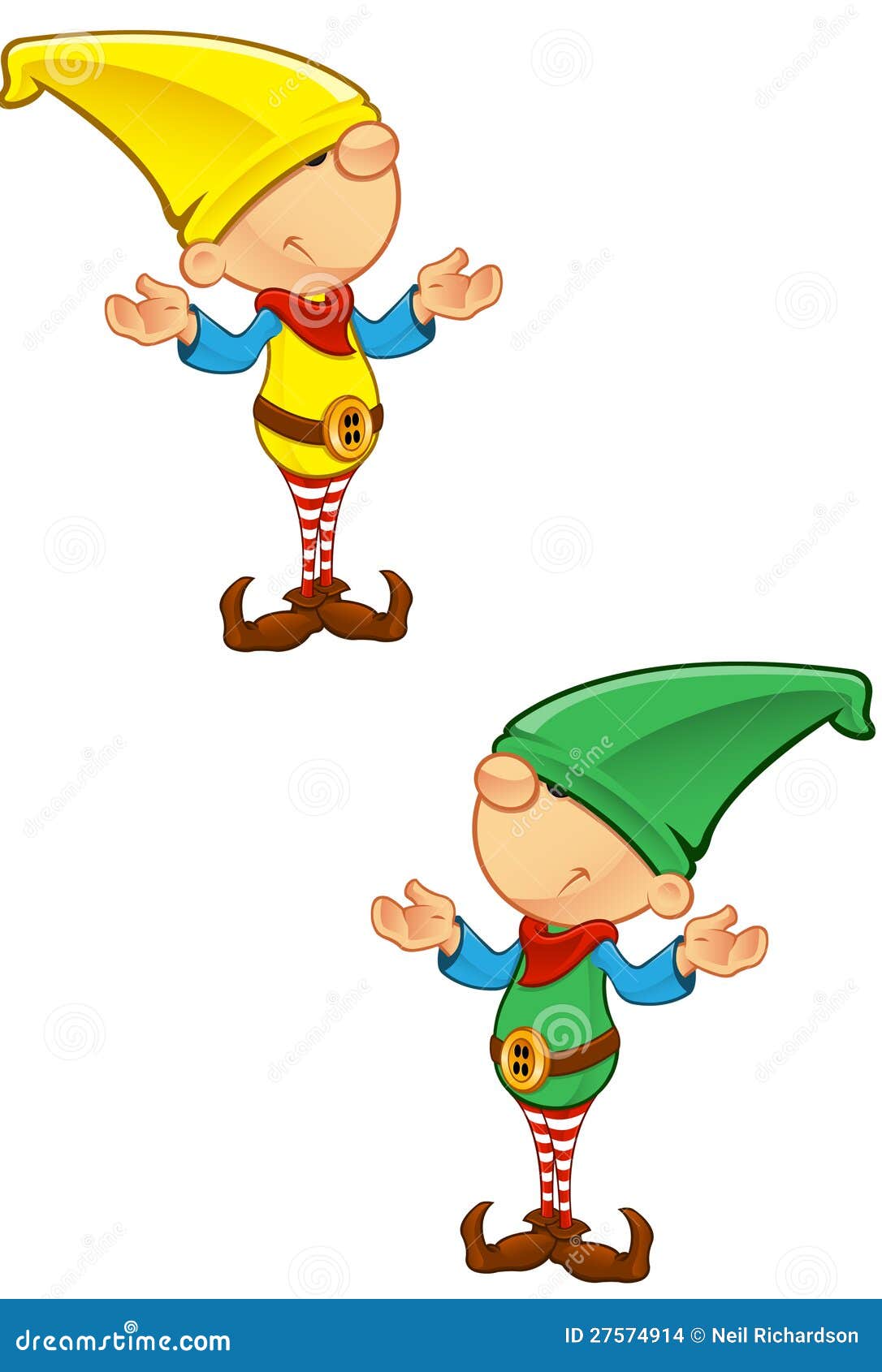 Elf Mascot - Confused stock vector. Illustration of merry - 27574914