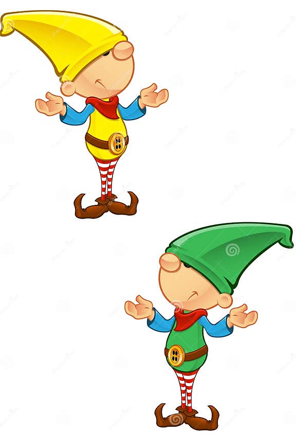 Elf Mascot - Confused stock vector. Illustration of merry - 27574914