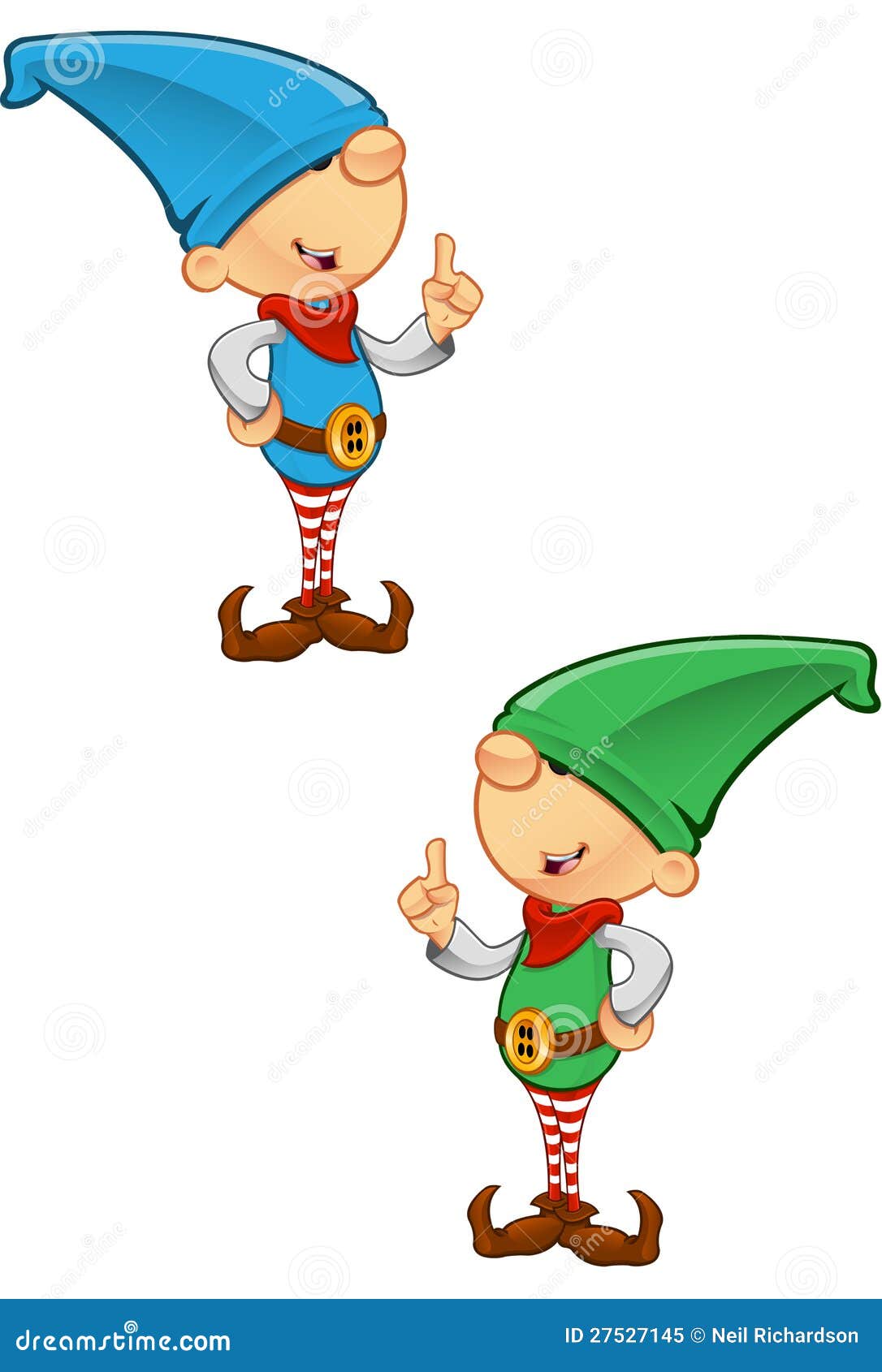 Elf Mascot - Having an Idea Stock Vector - Illustration of xmas ...