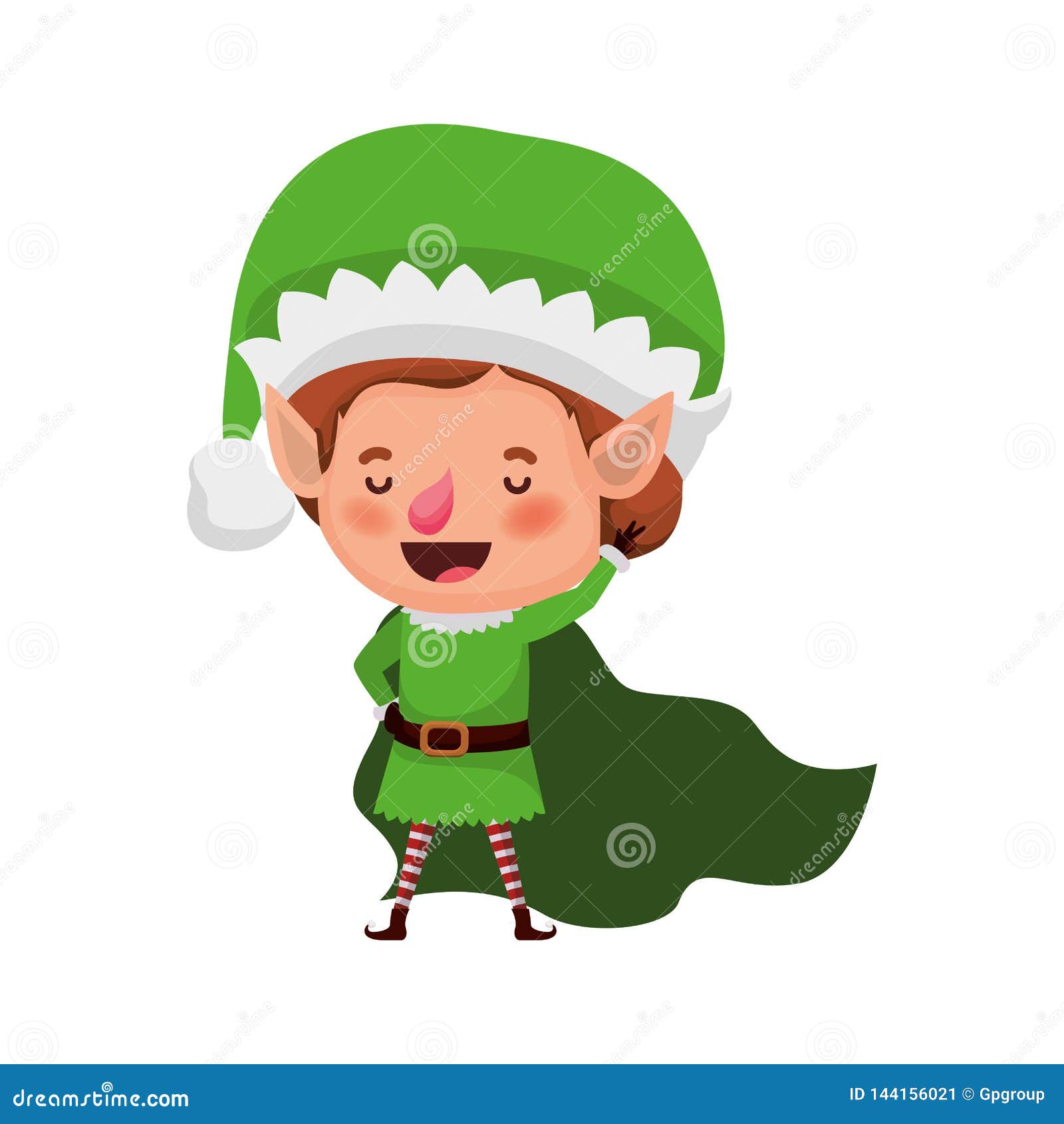 Elf Moving Avatar Character Stock Vector - Illustration of child, cute ...