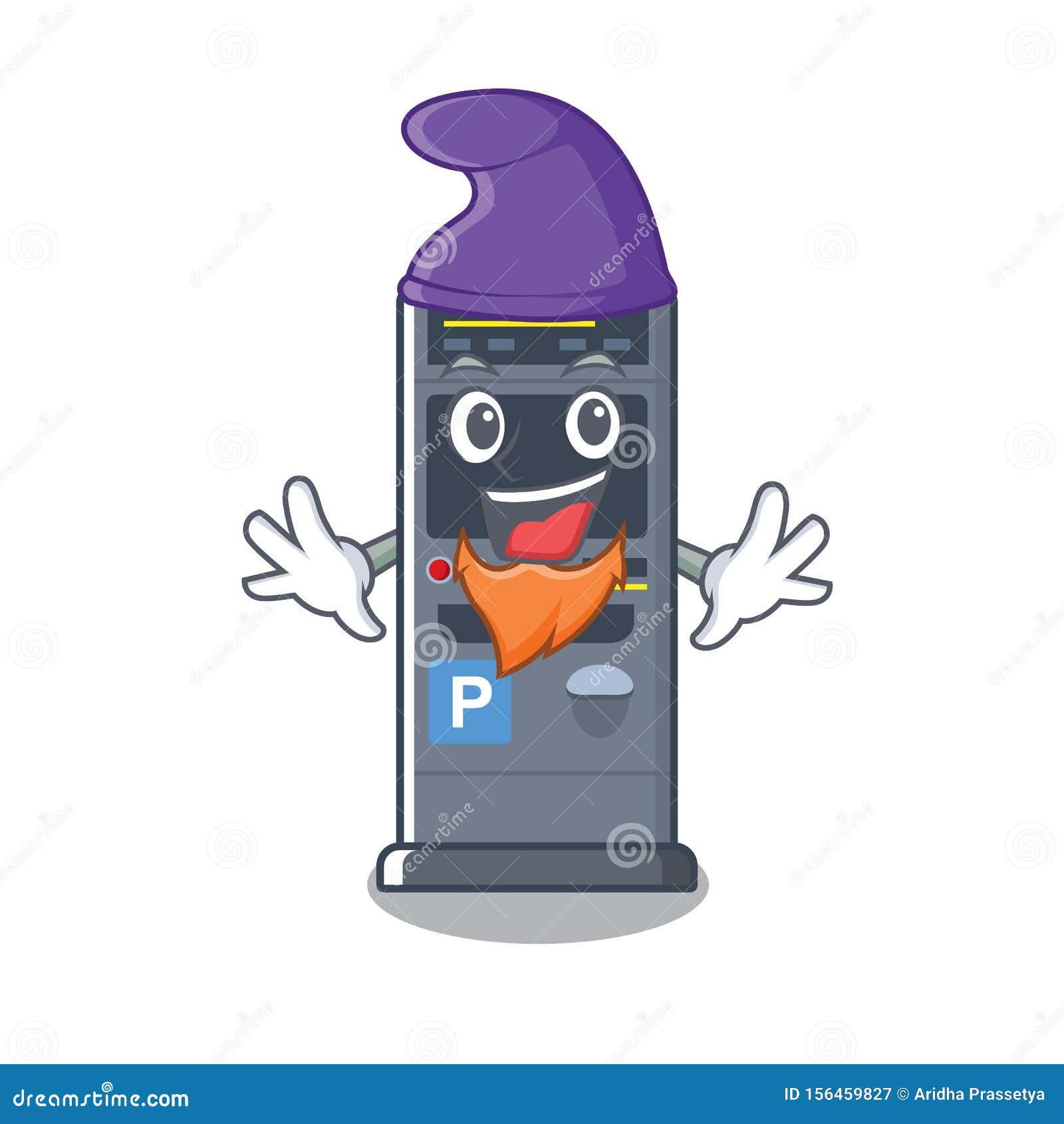 Elf Parking Vending Machine in a Character Stock Vector - Illustration ...
