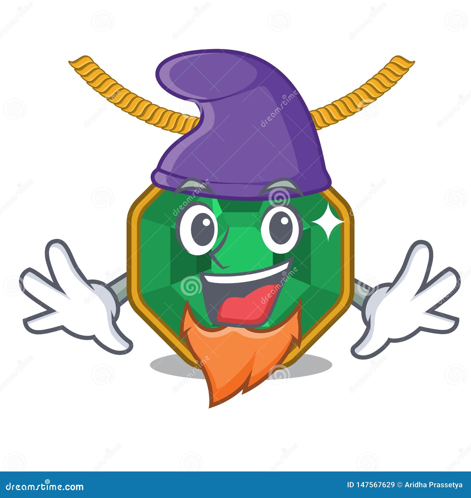 Elf Peridot Jewelry Isolated in the Mascot Stock Vector - Illustration ...