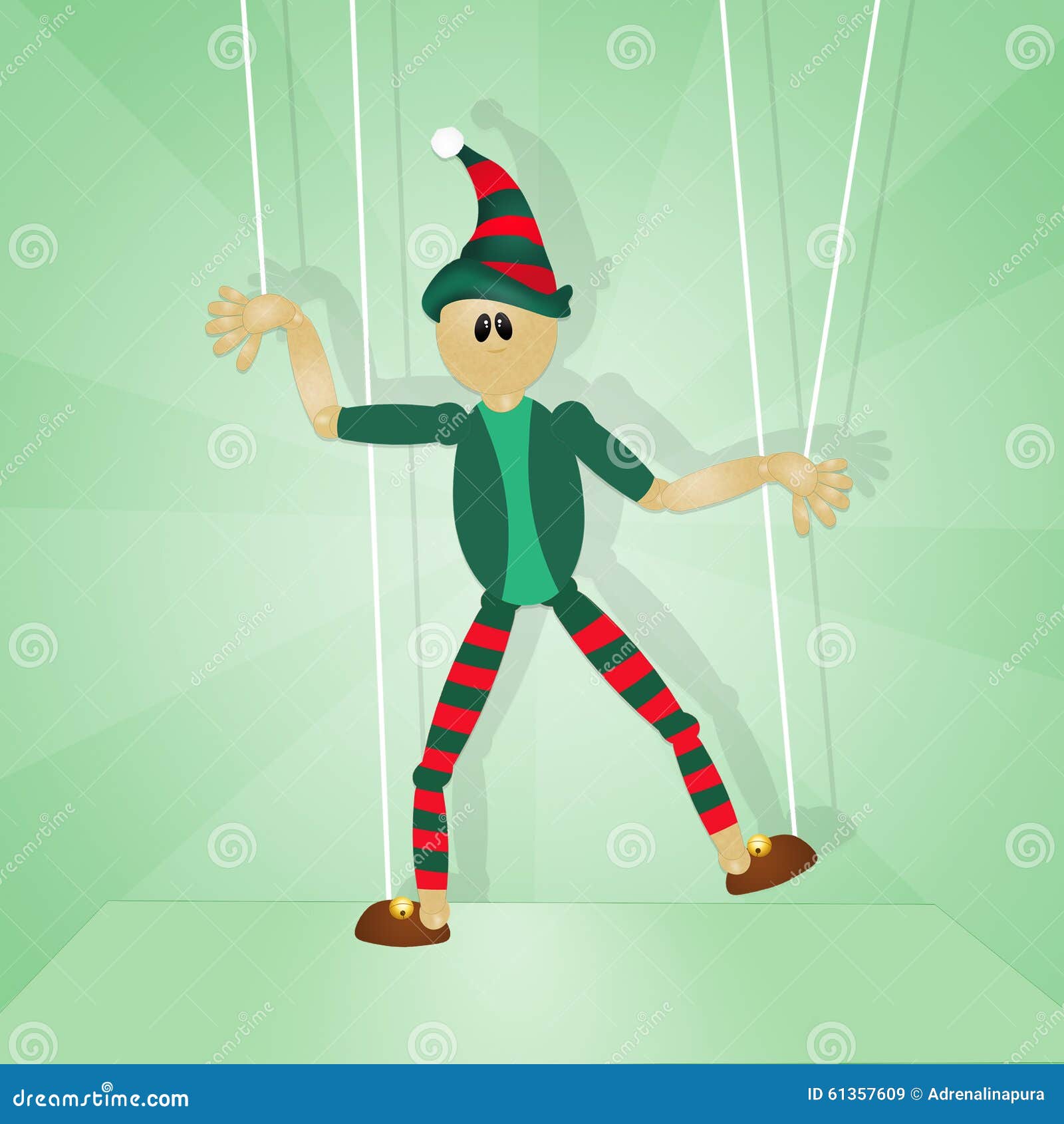 Elf puppet stock illustration. Illustration of show, reindeer - 61357609