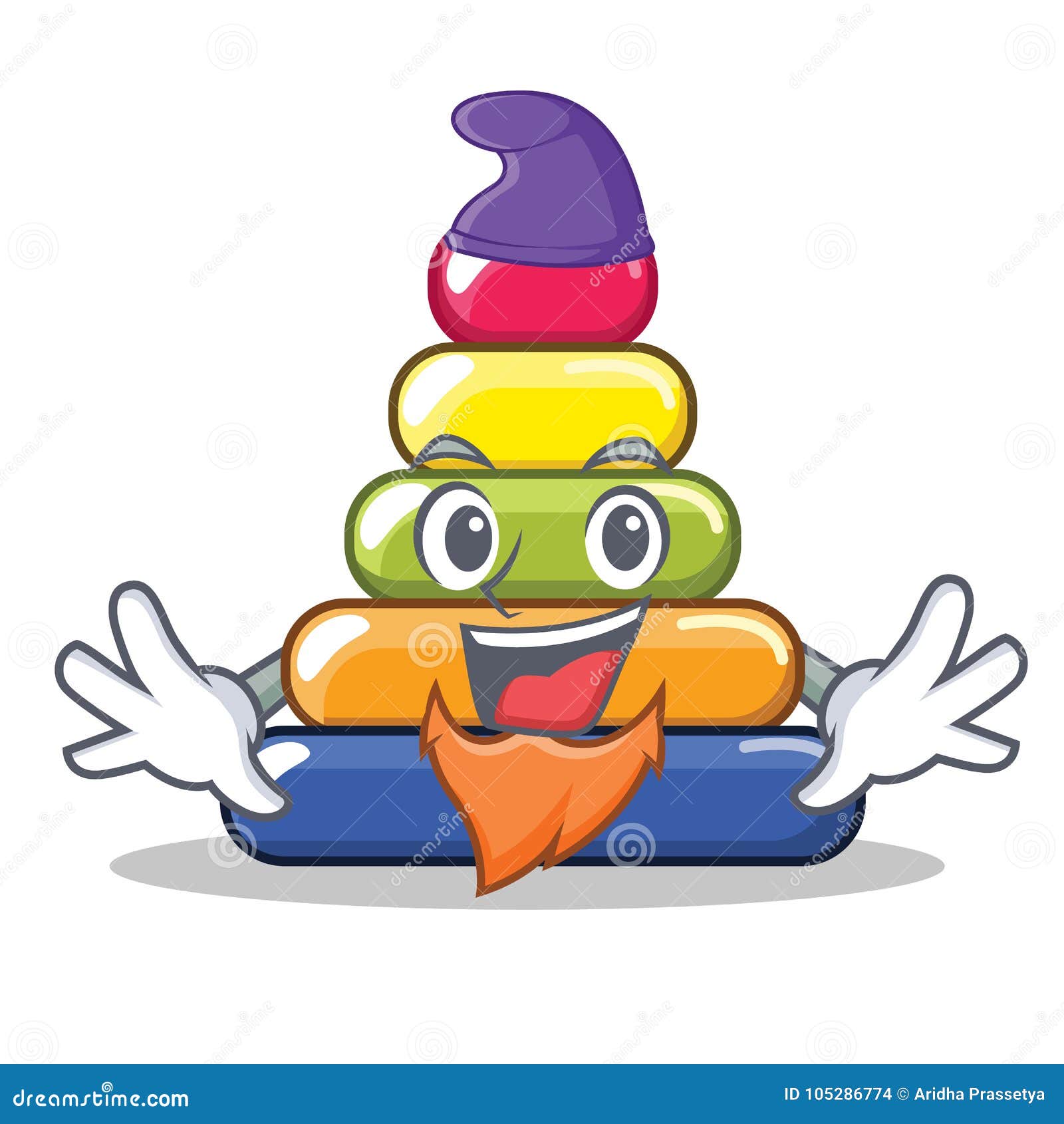 Elf Pyramid Ring Character Cartoon Stock Vector - Illustration of group ...