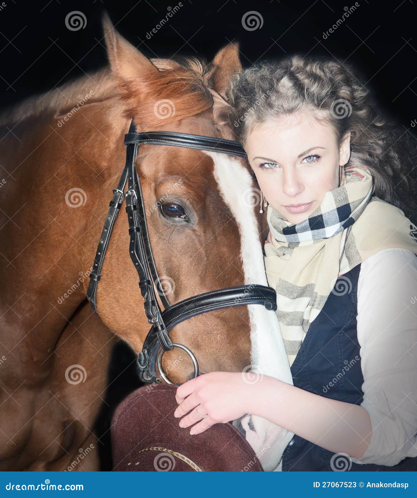 Elf with red horse stock image. Image of caucasian, farmland - 27067523