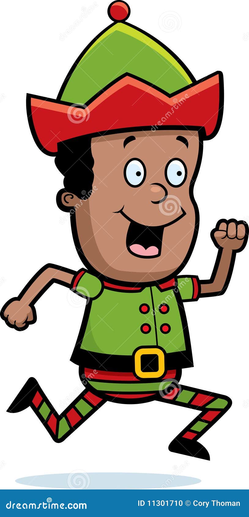 Elf Running stock vector. Illustration of happy, hurry - 11301710