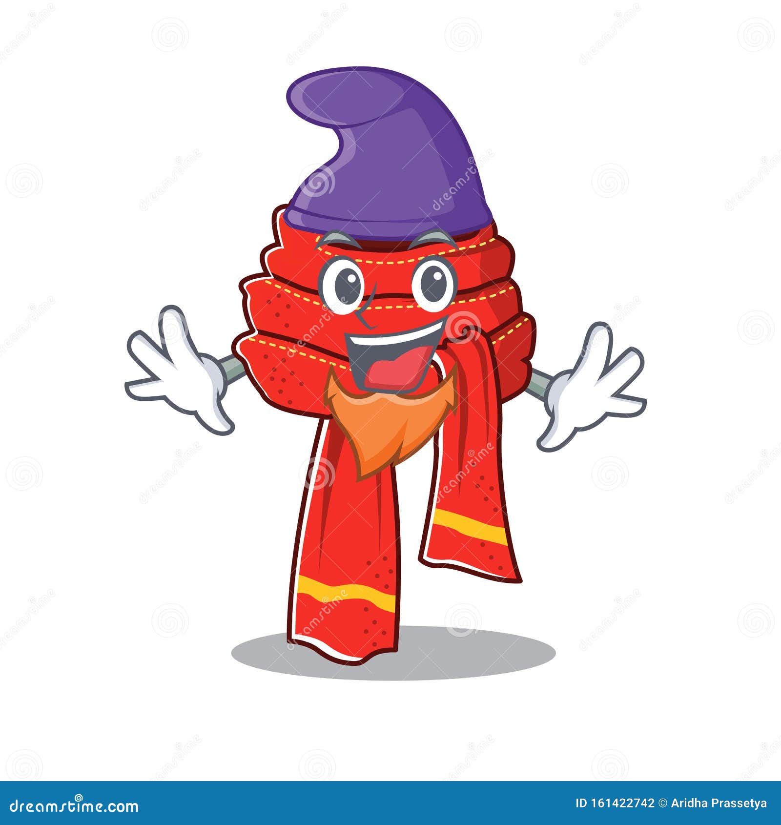 Elf Scarf Placed in the Cartoon Cupboard Stock Vector - Illustration of ...