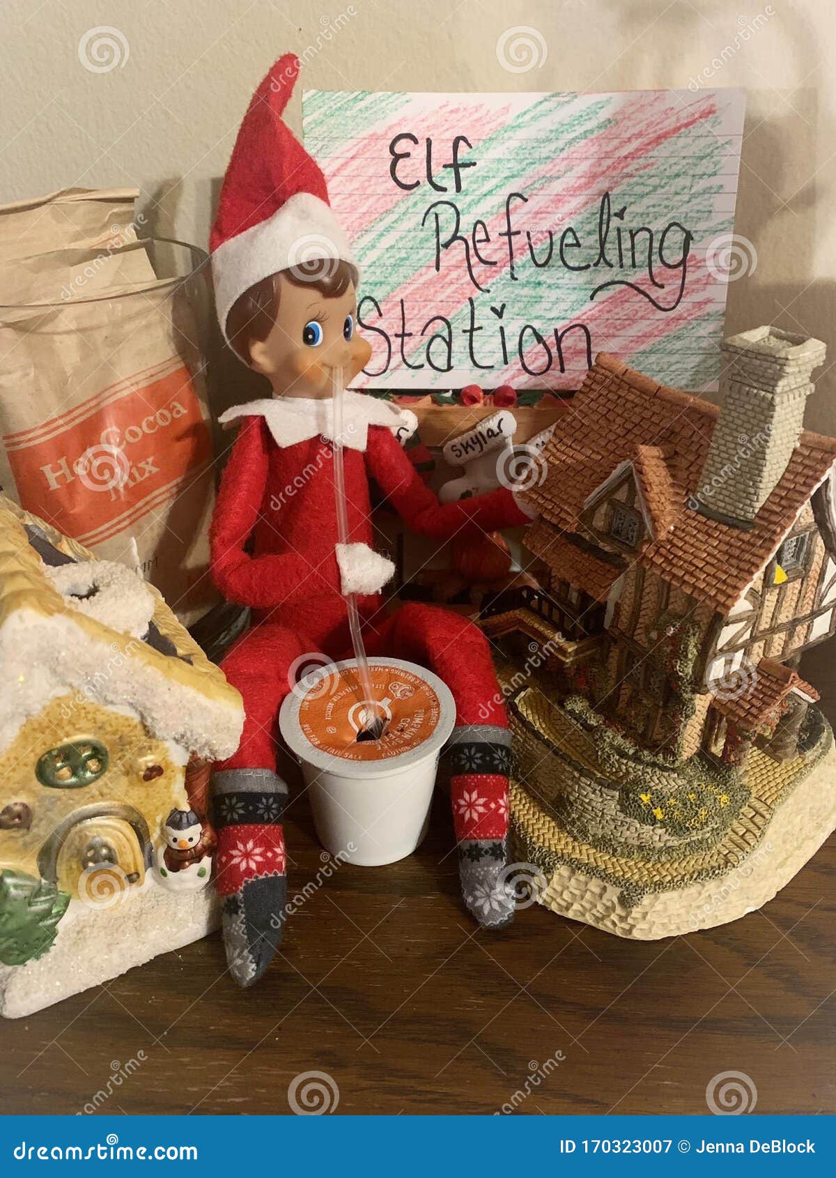 Elf on the Shelf Refueling Station Editorial Photography - Image of ...