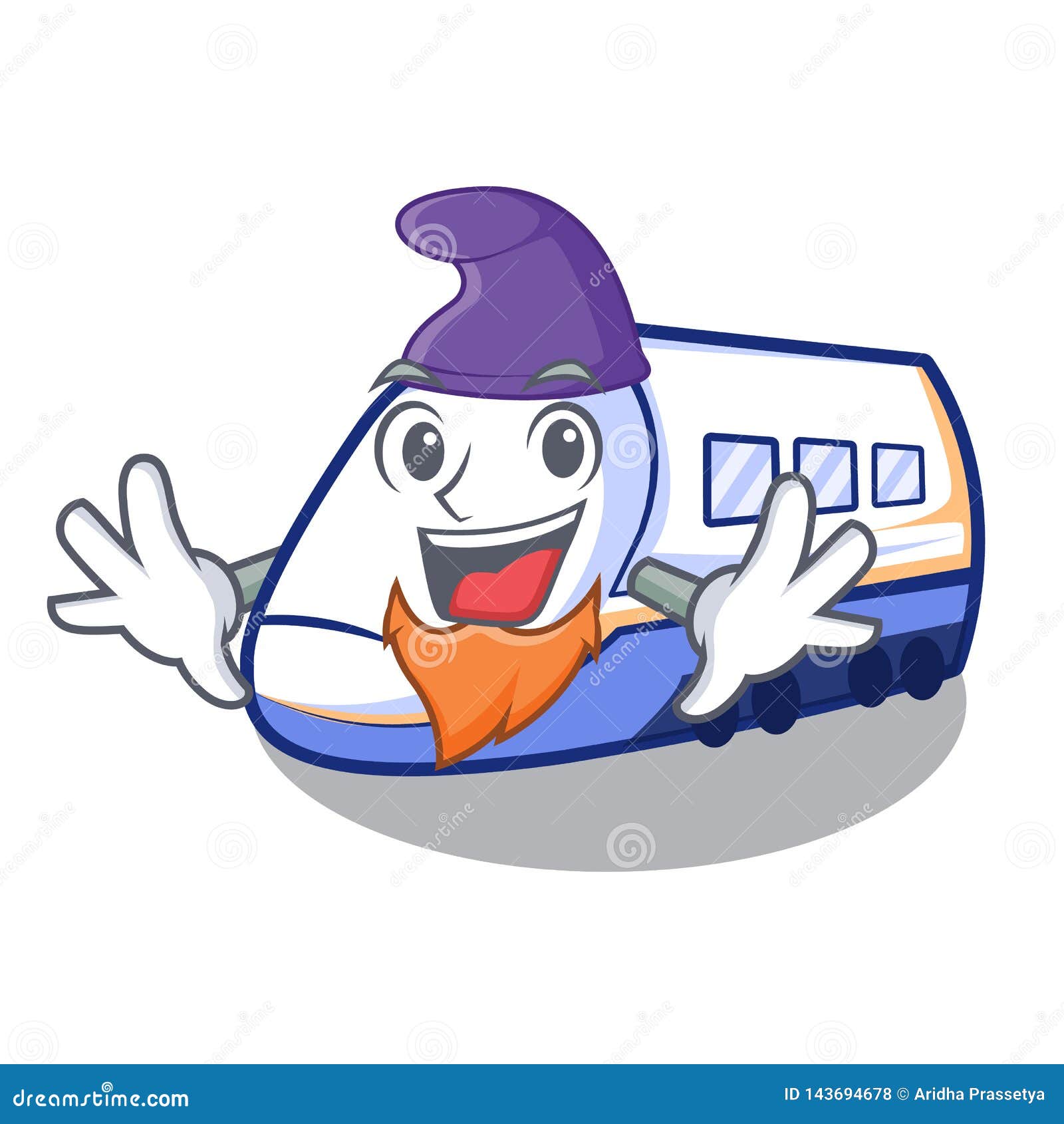 Elf Shinkansen Train in the Shape Mascot Stock Vector - Illustration of ...