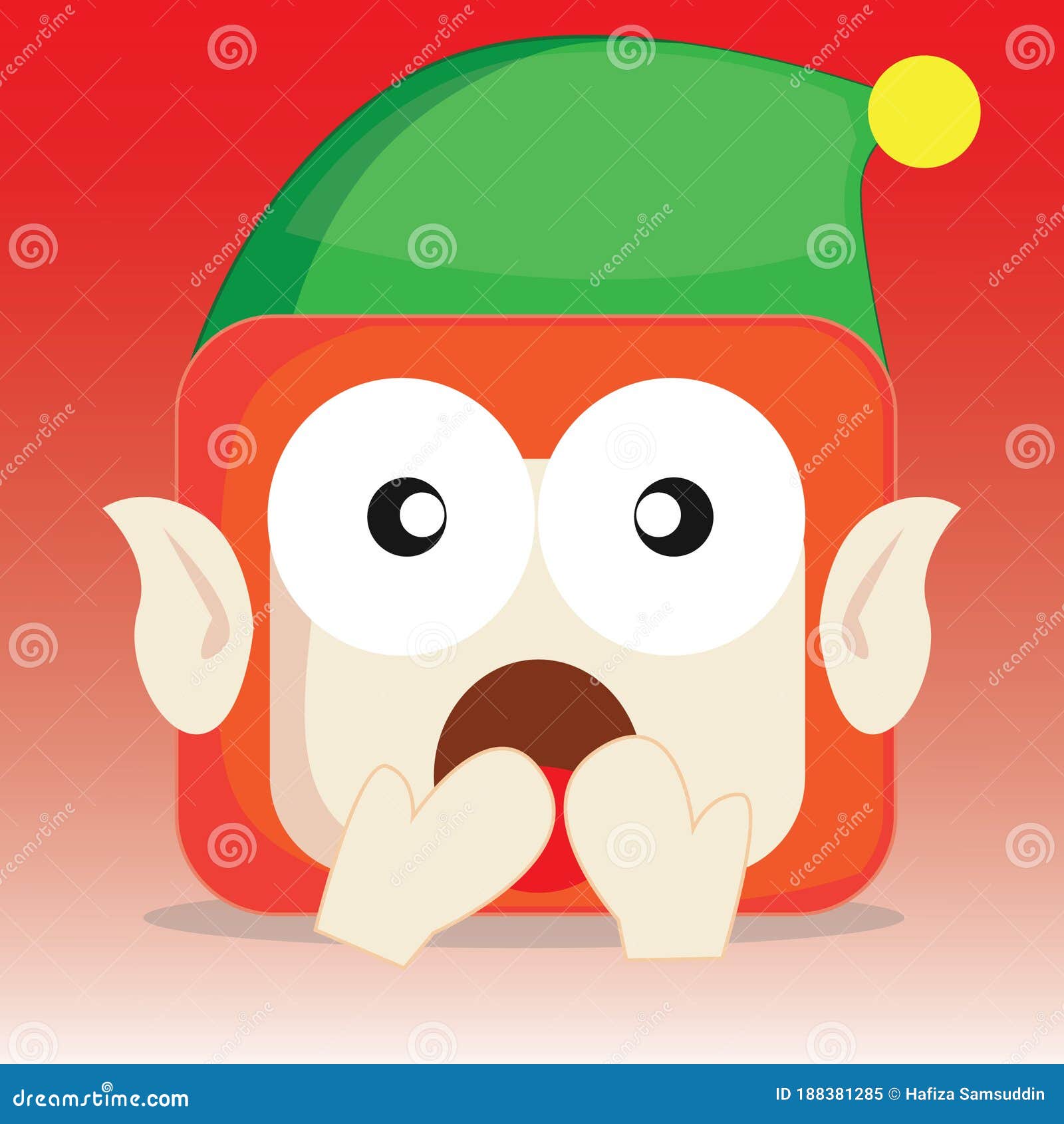 Elf Shocked. Vector Illustration Decorative Design Stock Vector ...