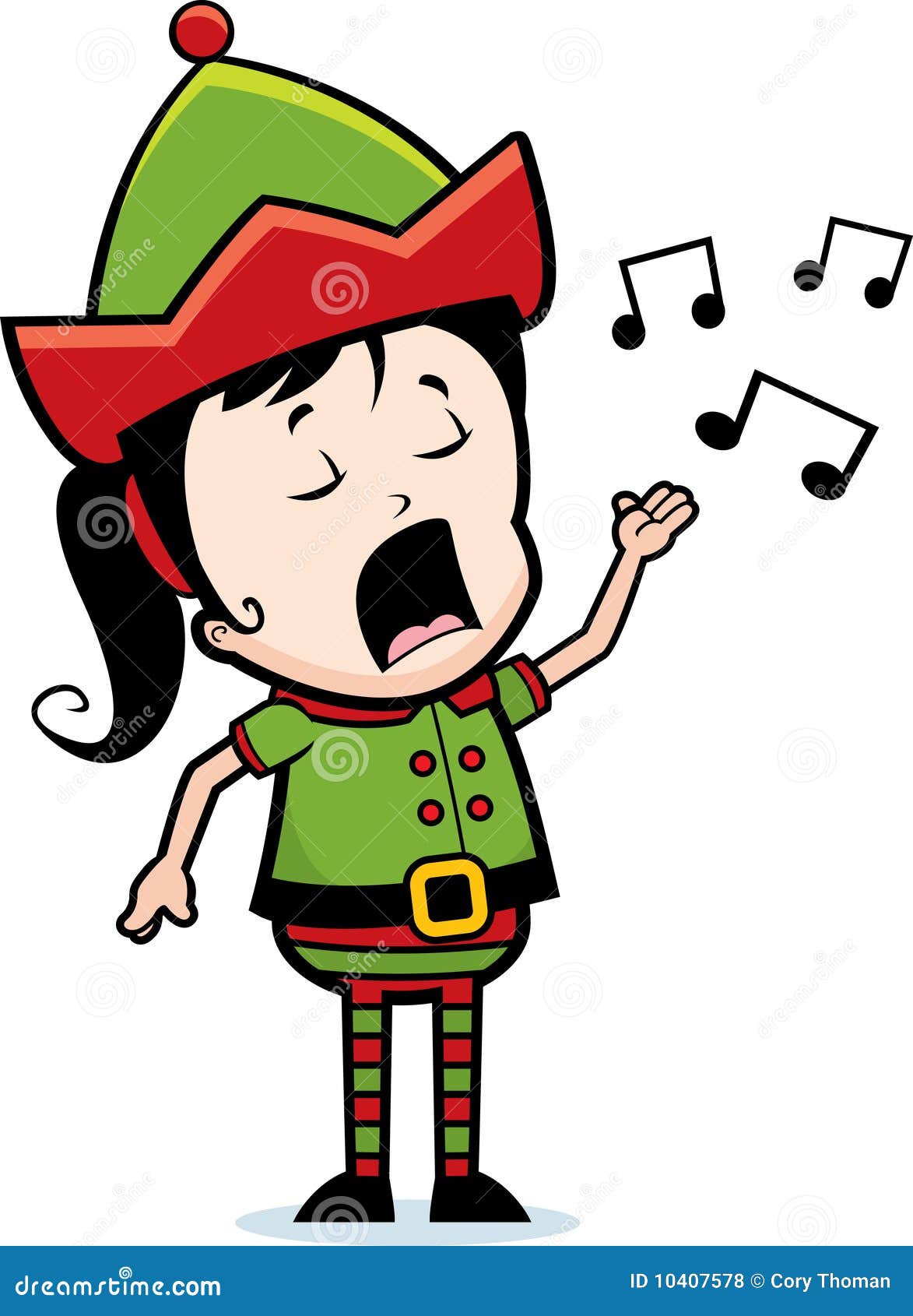 Elf Singing stock vector. Illustration of music, singing - 10407578