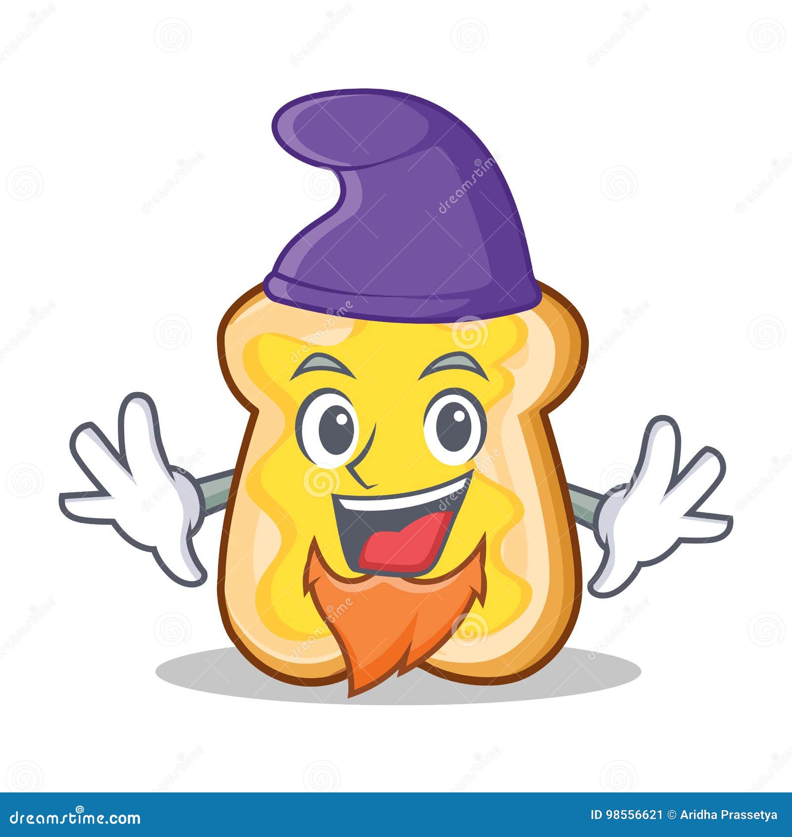 Elf Slice Bread Cartoon Character Stock Vector - Illustration of bakery ...