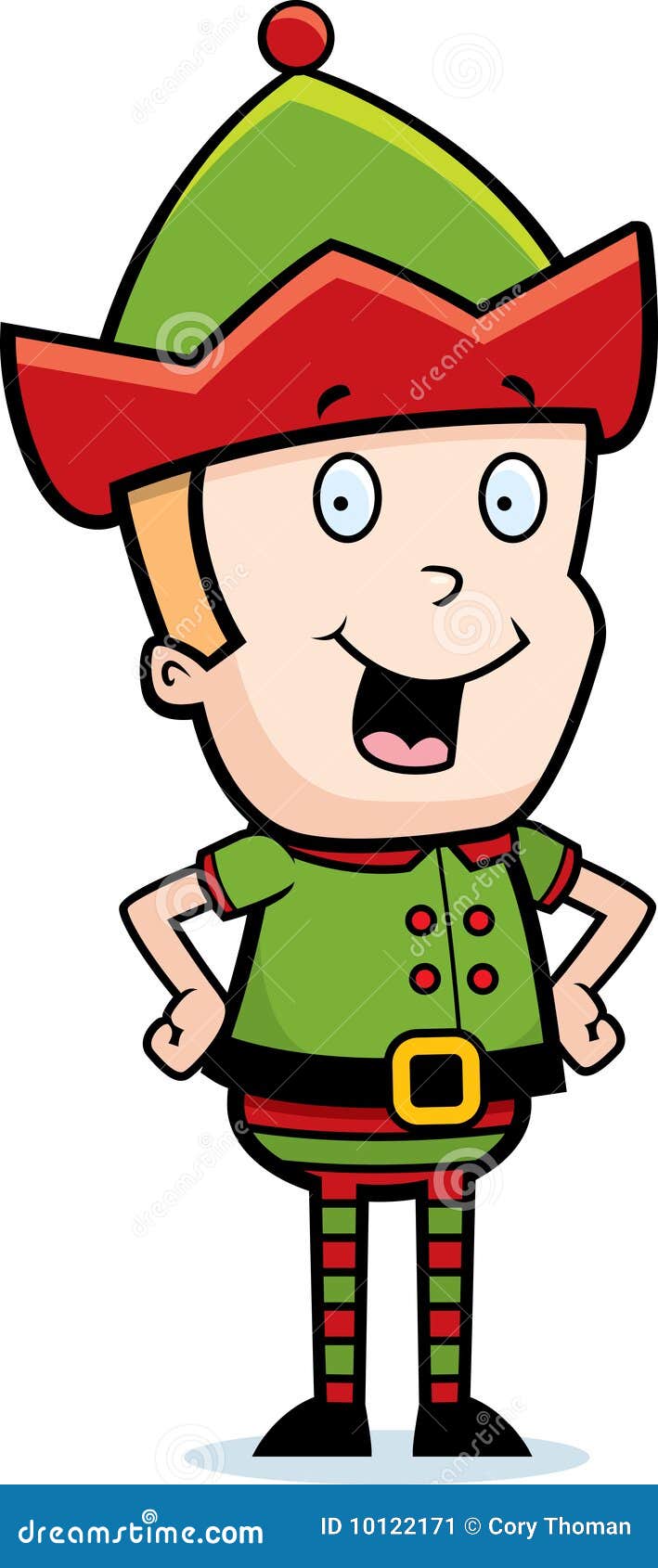Elf Smiling stock vector. Illustration of holiday, standing - 10122171