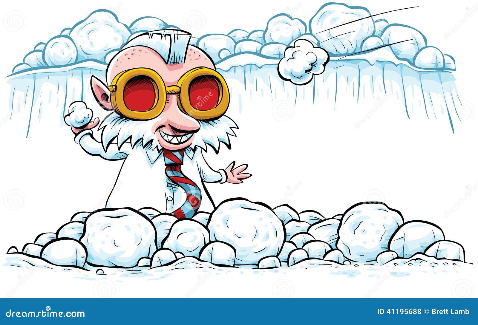 Elf Snowball stock illustration. Illustration of wall - 41195688