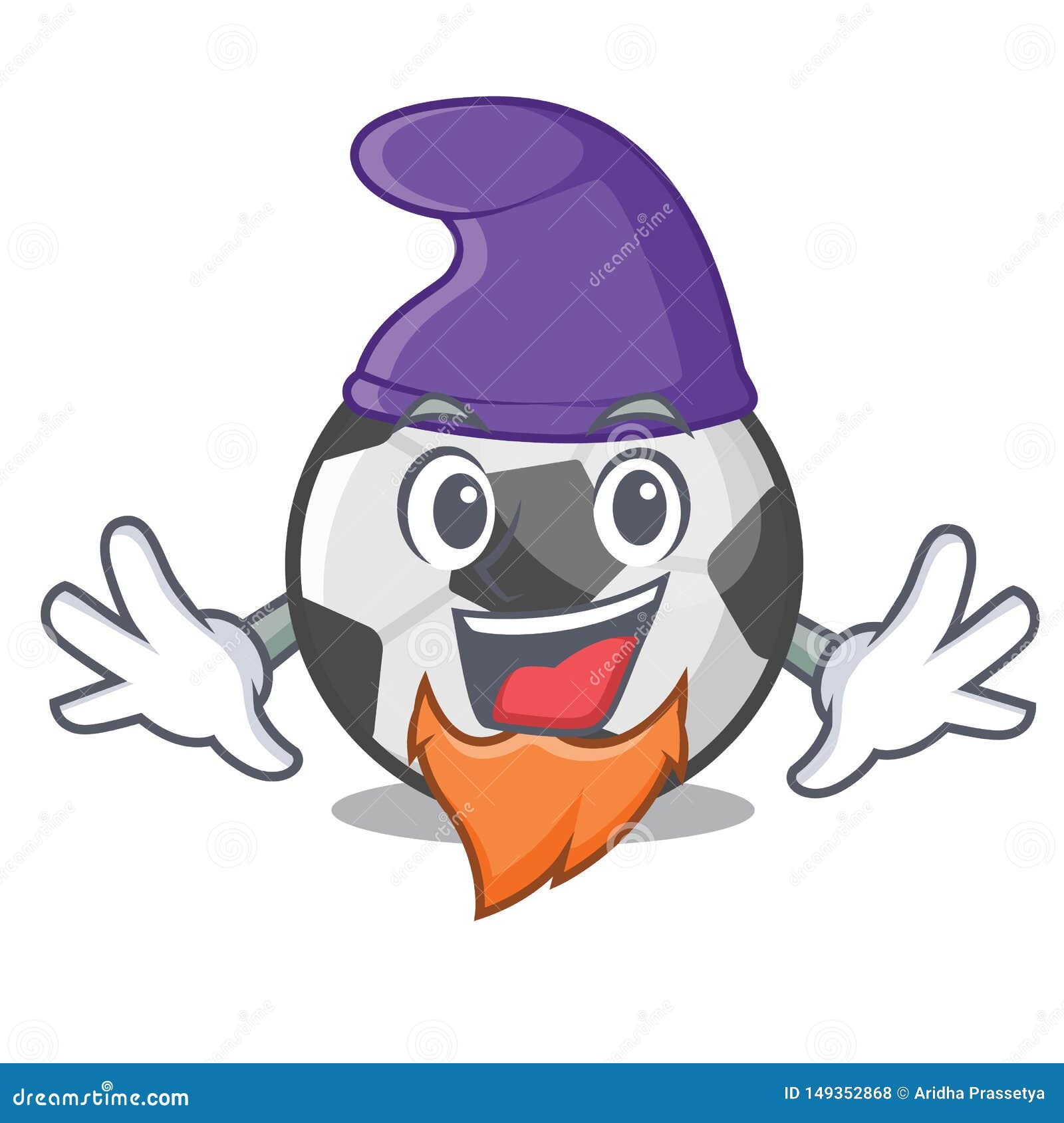 Elf Soccer Ball in the Cartoon Shape Stock Vector - Illustration of ...