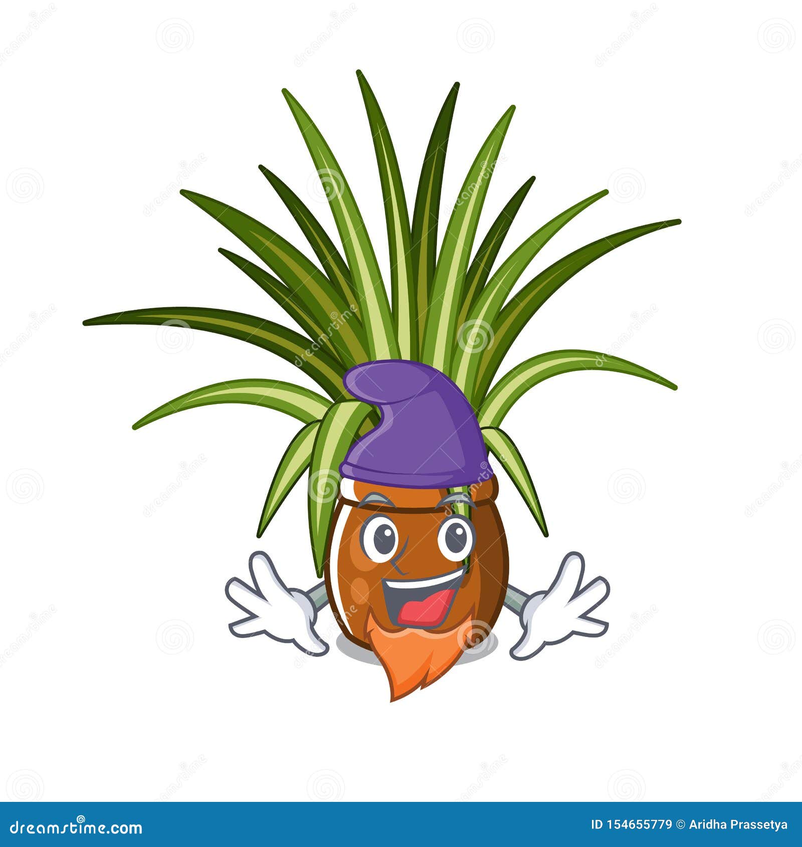 Elf Spider Plant in the Character Shape Stock Vector - Illustration of ...