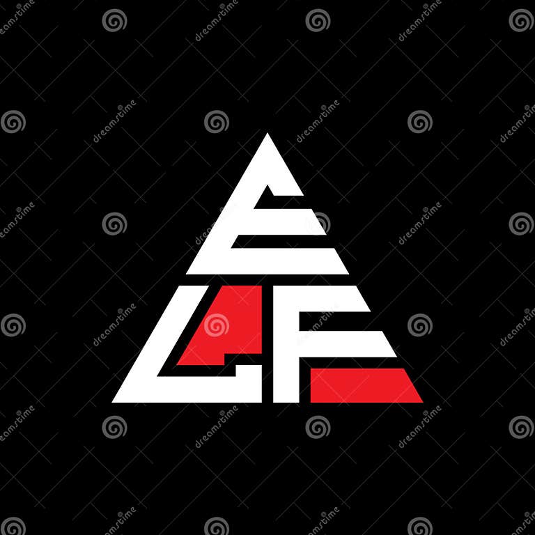 ELF Triangle Letter Logo Design with Triangle Shape. ELF Triangle Logo ...