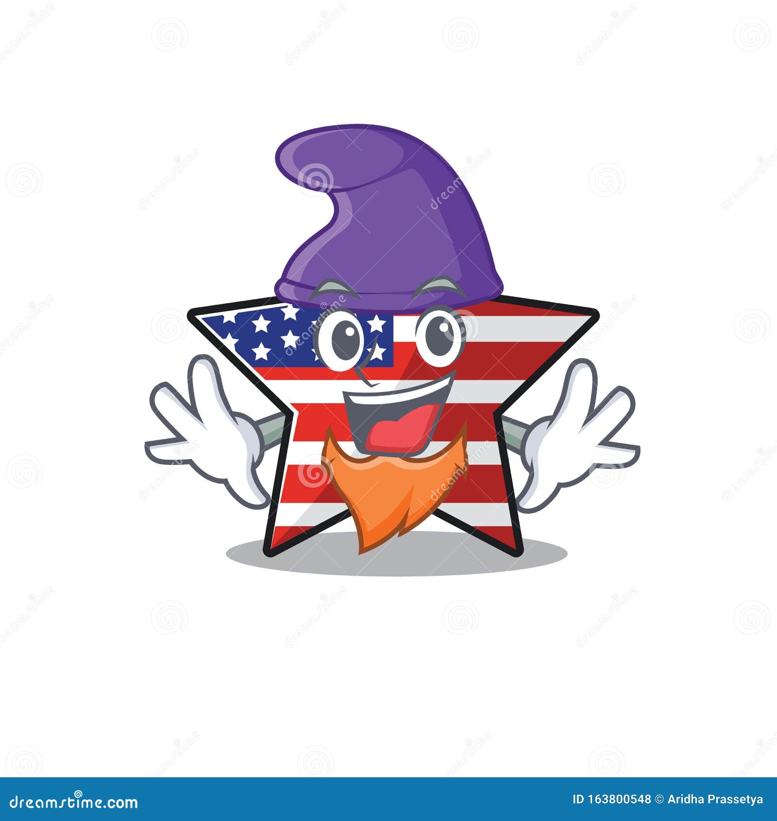 Elf Usa Star Isolated with Cartoon Shape Stock Vector - Illustration of ...