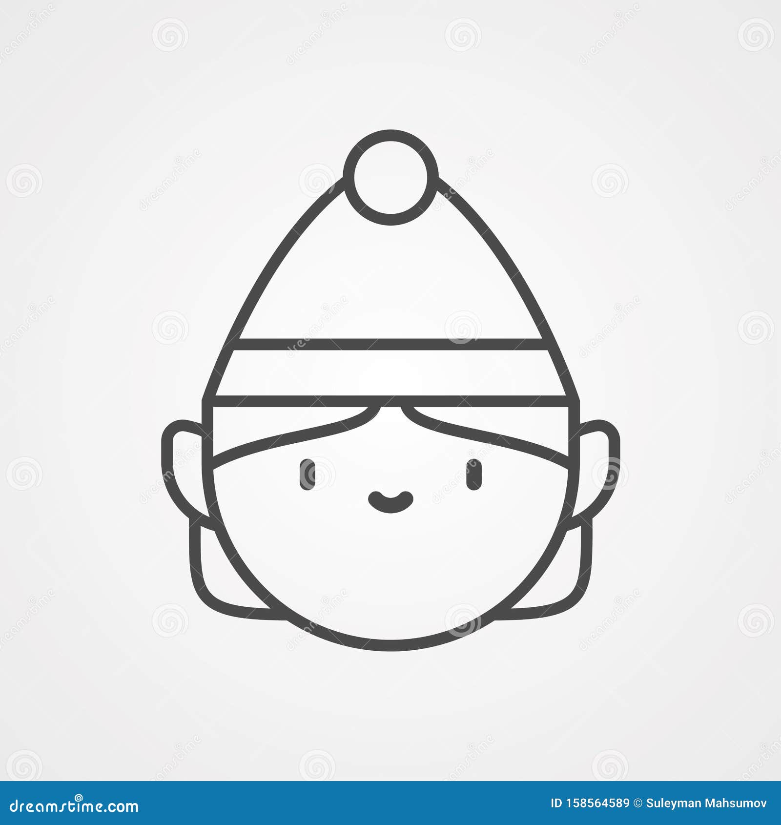 Elf Vector Icon Sign Symbol Stock Illustration - Illustration of candy ...