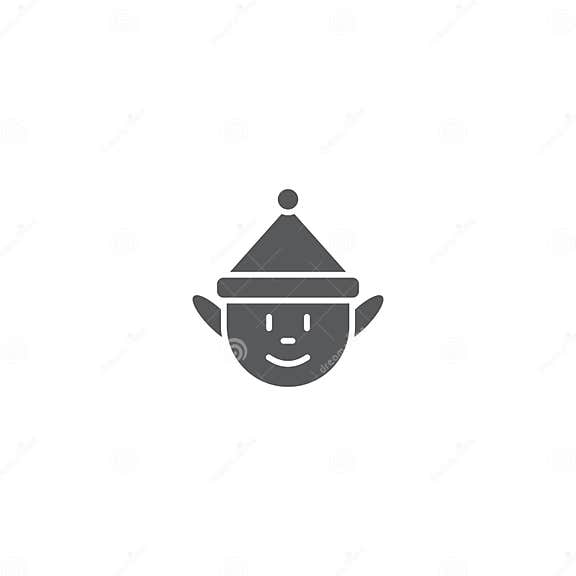Elf Vector Icon Symbol Isolated on White Background Stock Vector ...