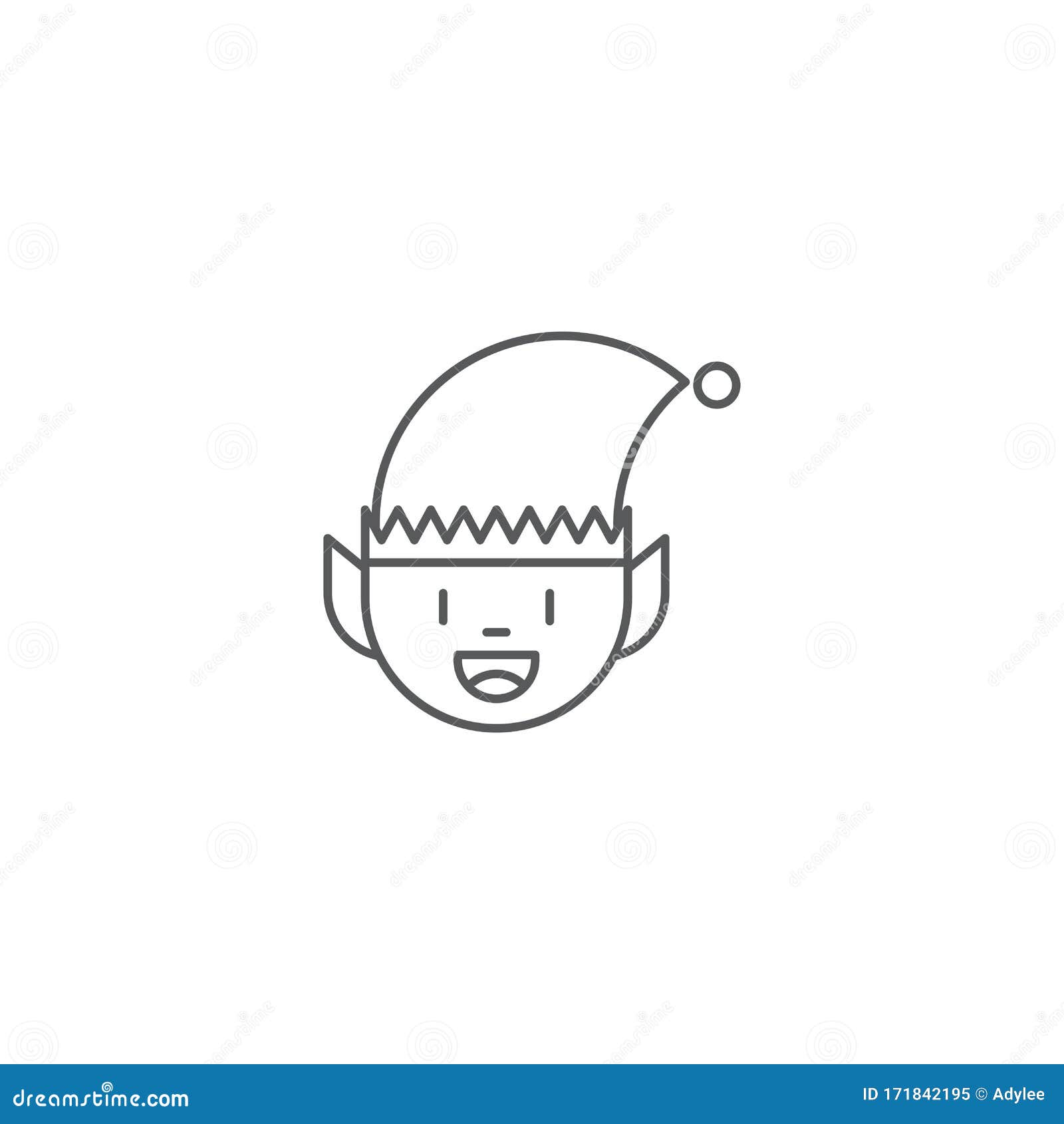 Elf Vector Icon Symbol Isolated on White Background Stock Vector ...