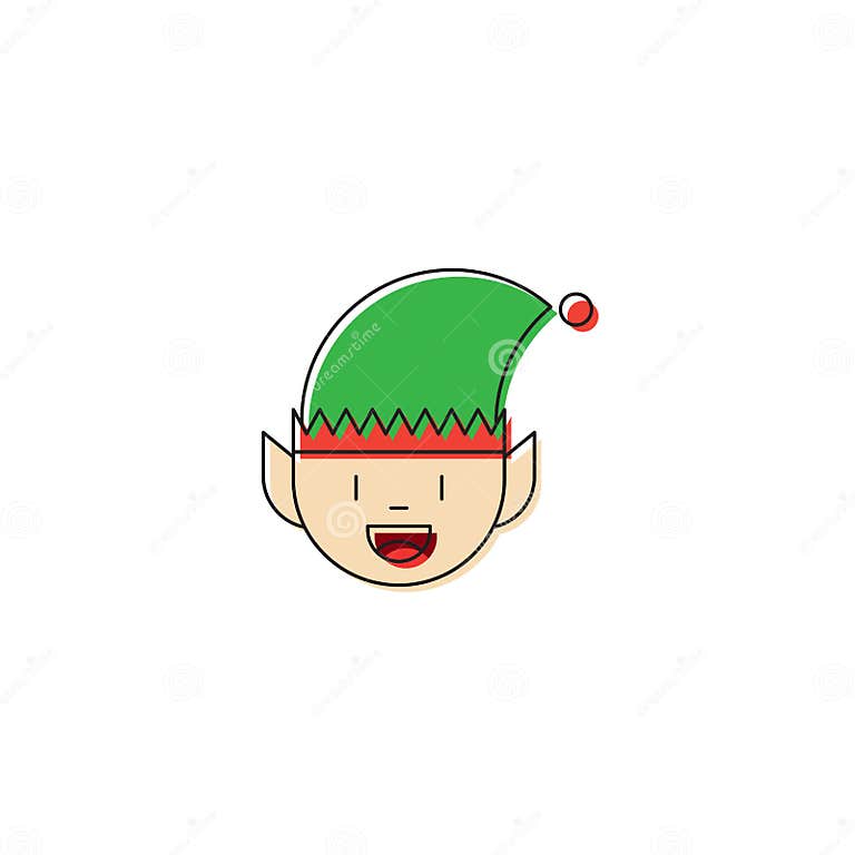 Elf Vector Icon Symbol Isolated on White Background Stock Vector ...