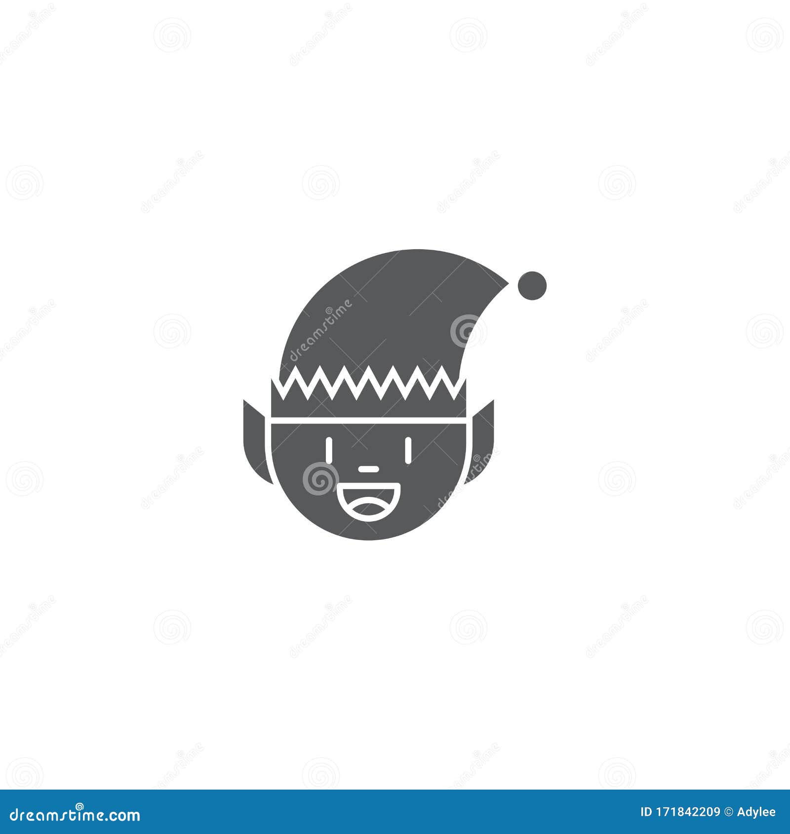 Elf Vector Icon Symbol Isolated on White Background Stock Vector ...
