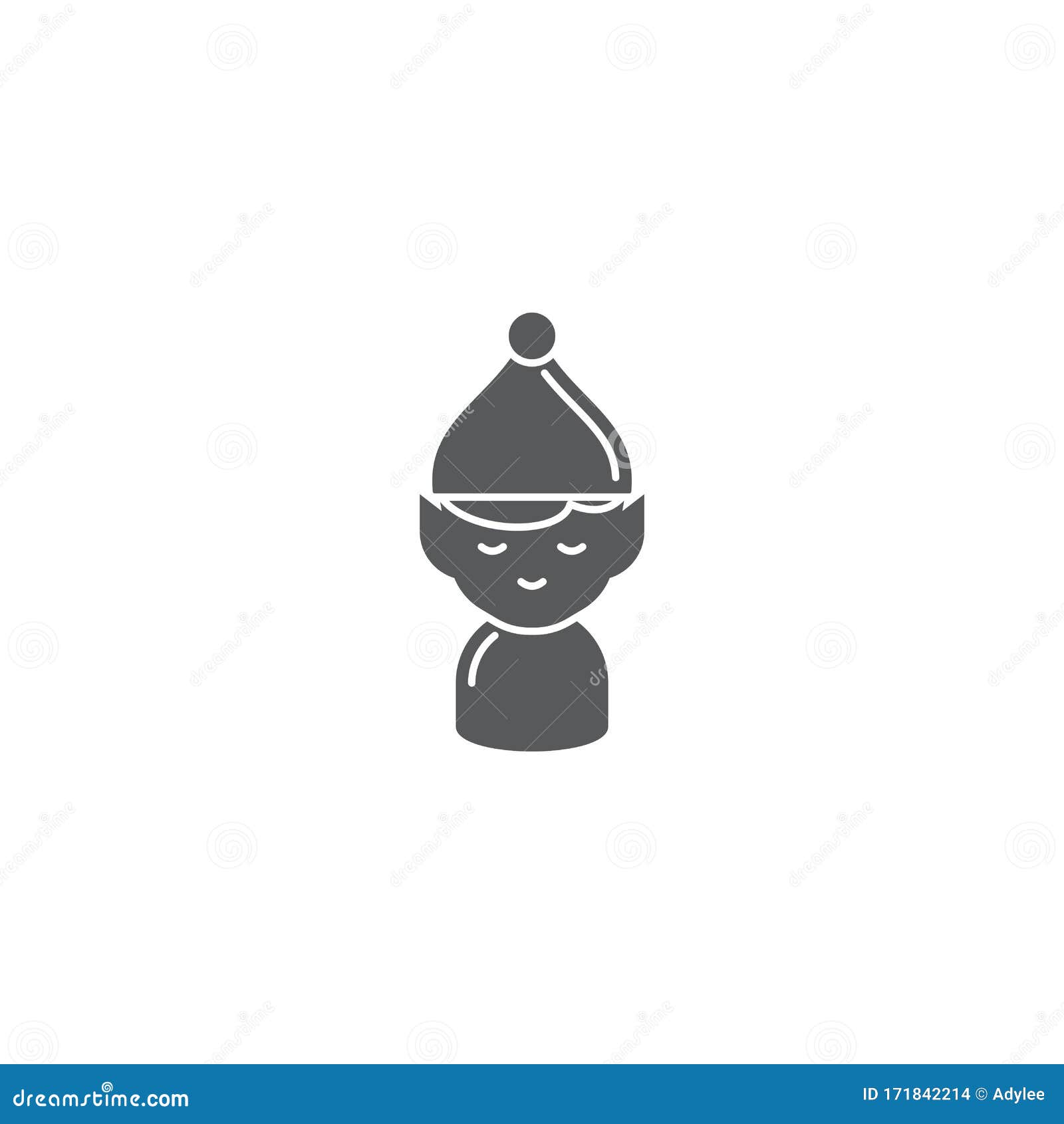 Elf Vector Icon Symbol Isolated on White Background Stock Vector ...