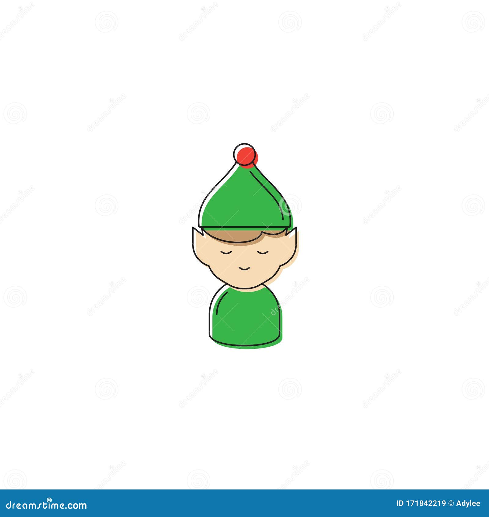 Elf Vector Icon Symbol Isolated on White Background Stock Vector ...