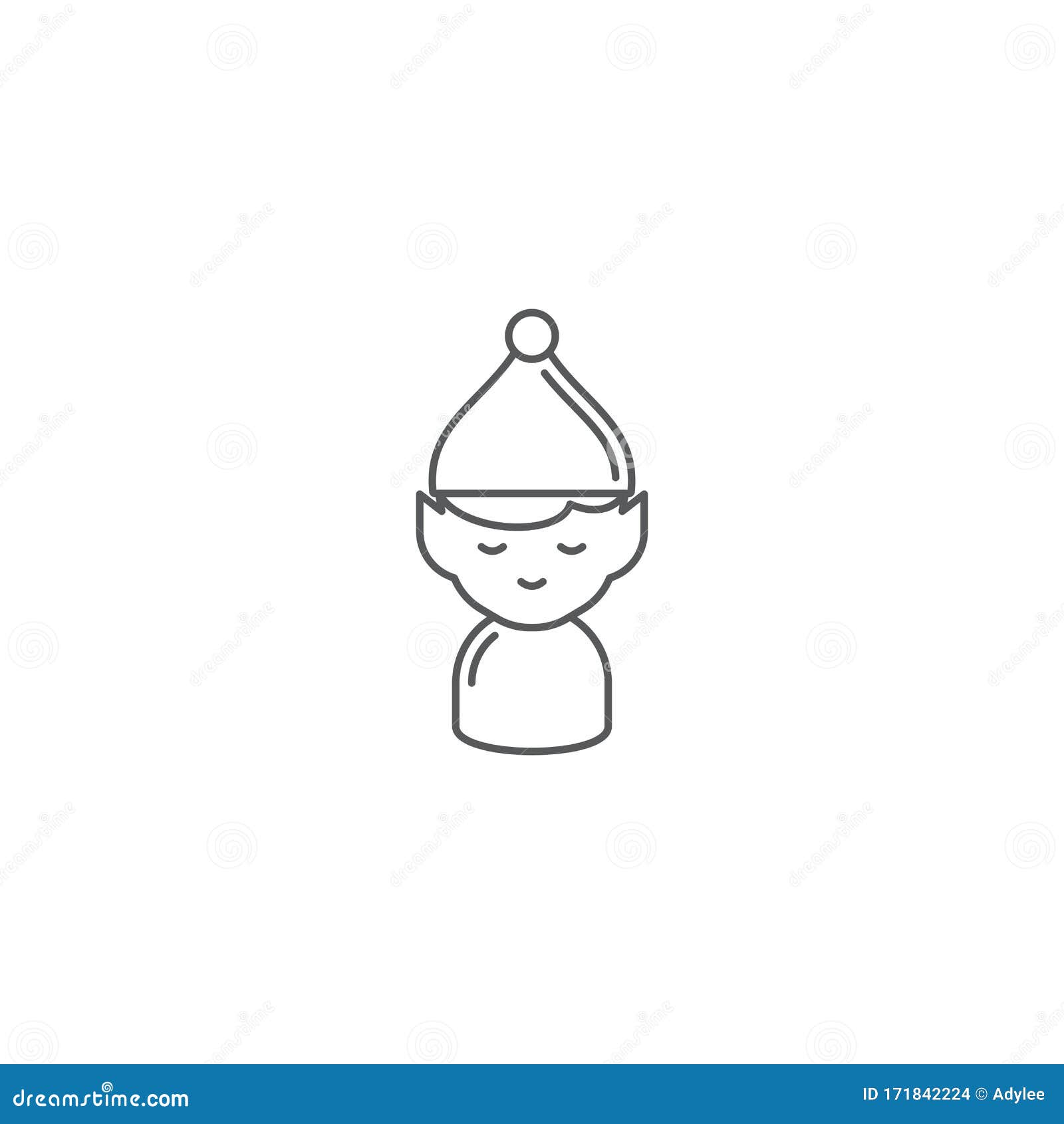 Elf Vector Icon Symbol Isolated on White Background Stock Vector ...