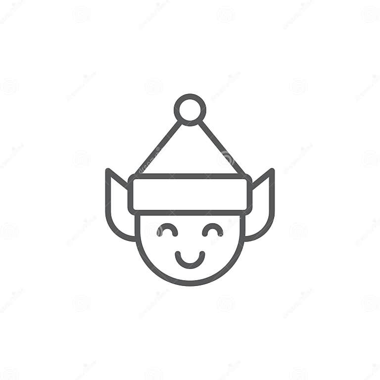 Elf Vector Icon Symbol Isolated on White Background Stock Vector ...